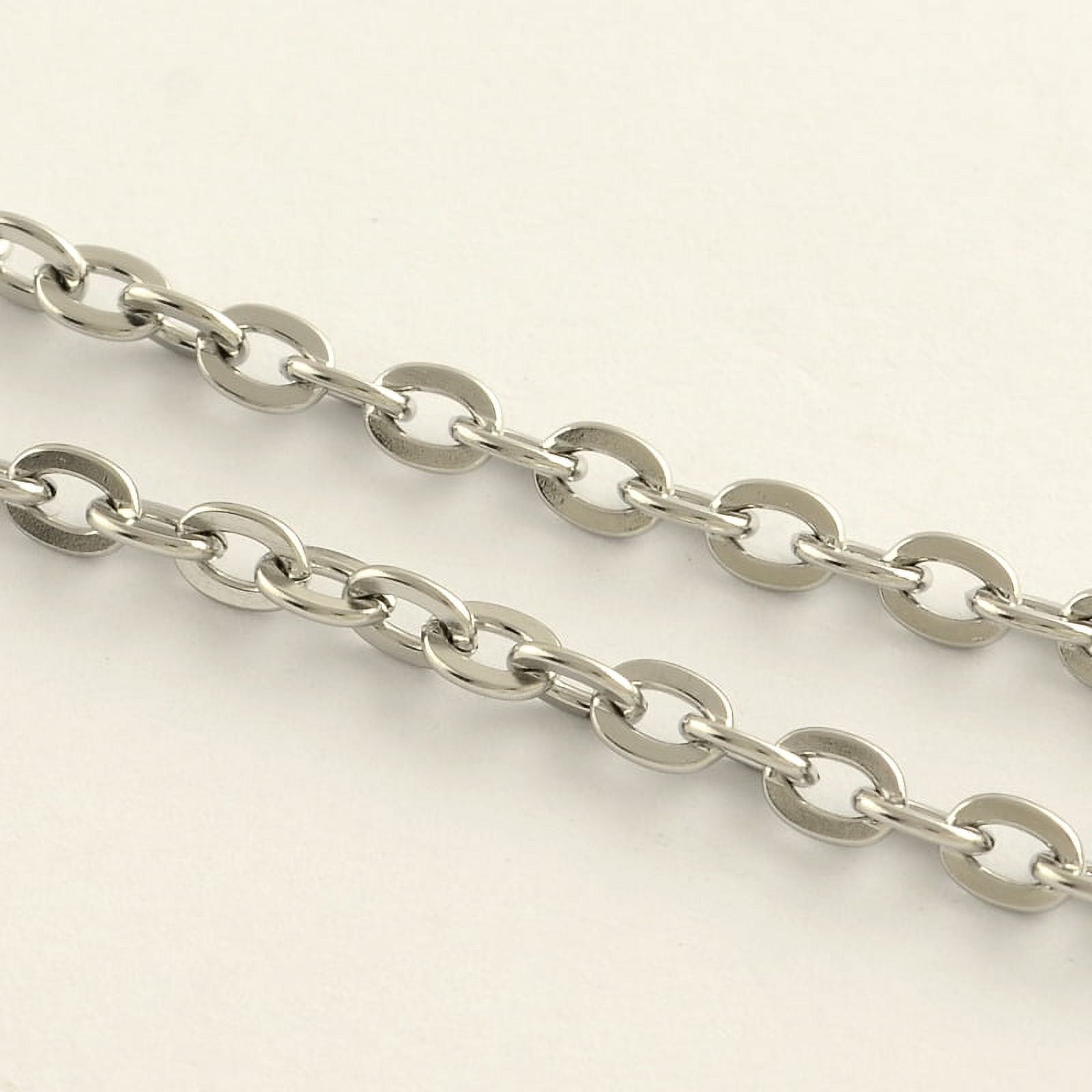 1 roll Tarnish Resistant 304 Stainless Steel Cable Chains Unwelded with ...