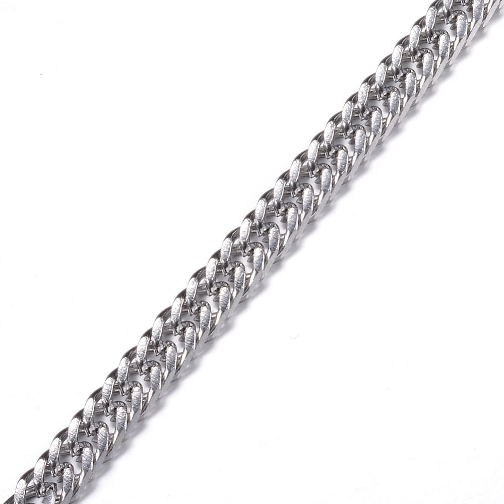 1 roll Tarnish Resistant 304 Stainless Steel Cuban Link Chains Chunky ...