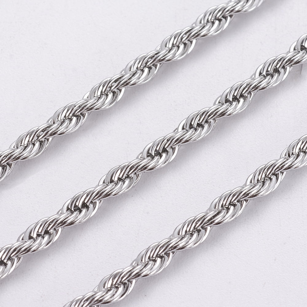 1 roll Tarnish Resistant 304 Stainless Steel Rope Chains with Spool ...