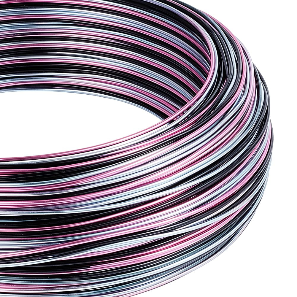 1 set 1 Roll Gradient color Aluminum Wire Round Dark Cyan 18 Gauge 1mm ...