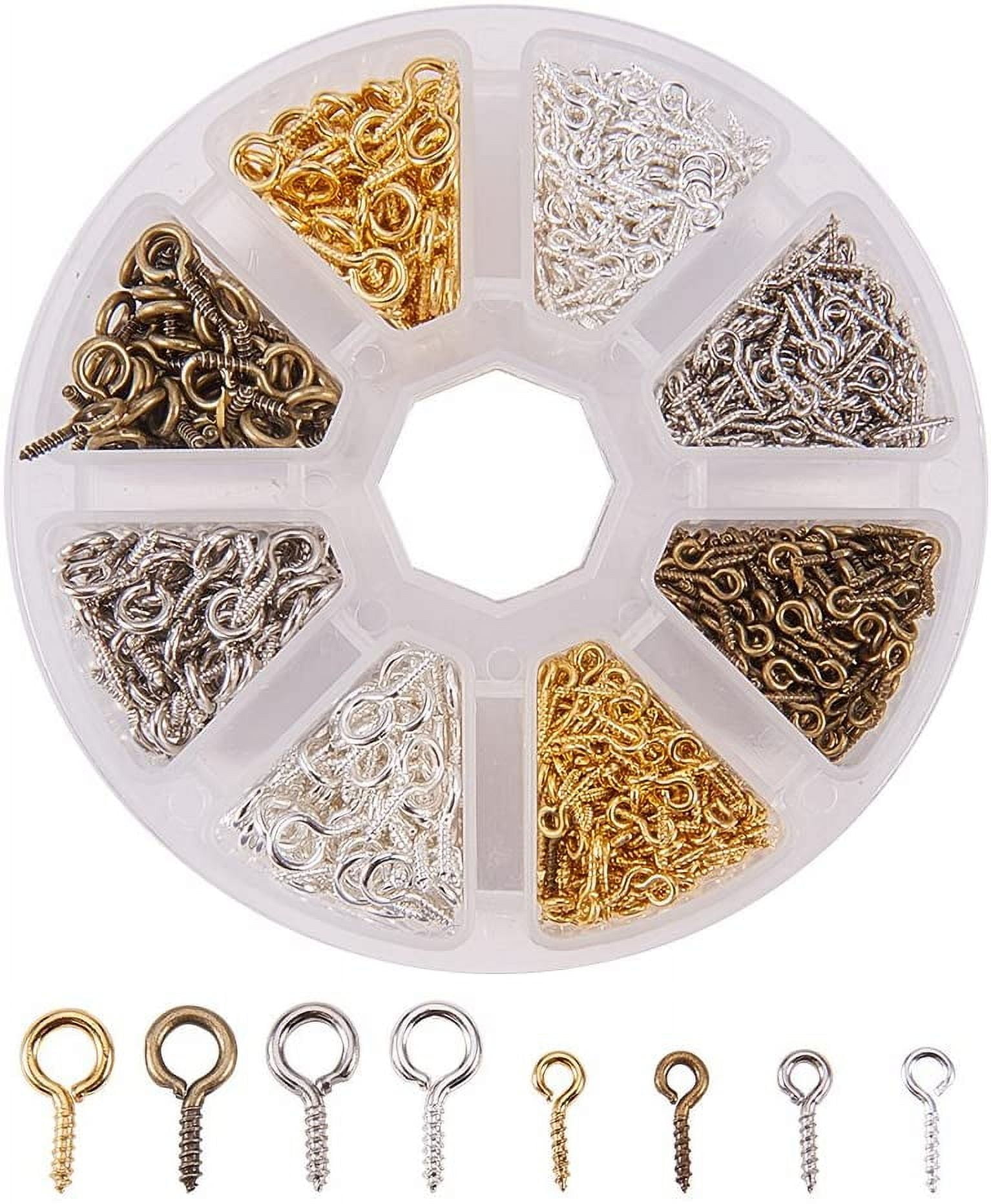 1 set 1 box 10mm/13mm Iron Screw Eye Pin Bail Peg sets For Half-drilled ...