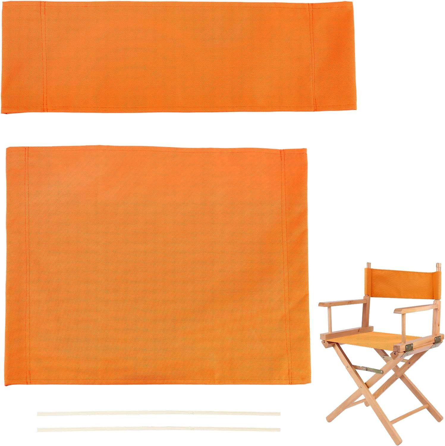 1 set 1 set Chair Replacement Canvas Orange Casual Directors Chair ...