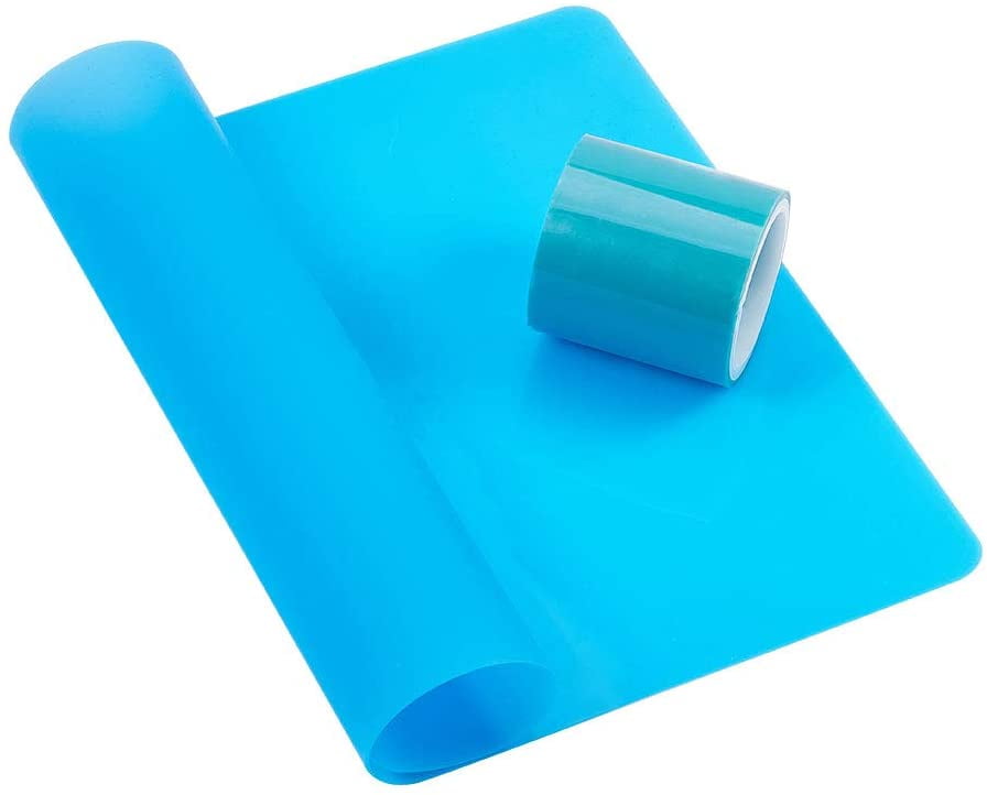 1 set 1 set Silicone Craft Mat 8” x 12” with Seamless Paper Tape for ...