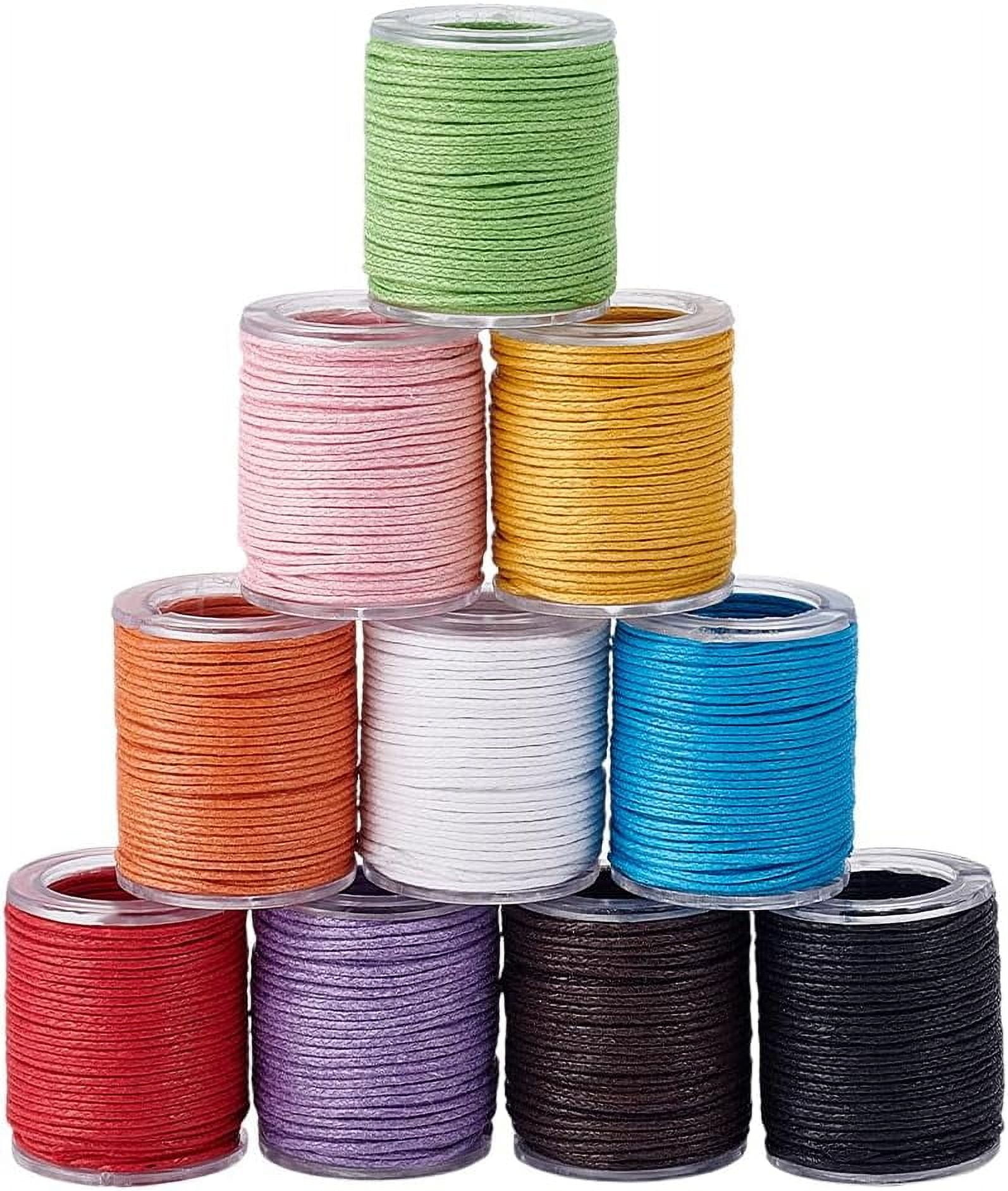 1 set 10 rolls 10 colors Waxed Nylon Cord for Knitting Chinese Knots ...