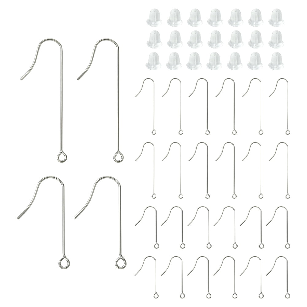1 set 100pcs 3 styles 316 Surgical Stainless Steel Earring Hooks with ...