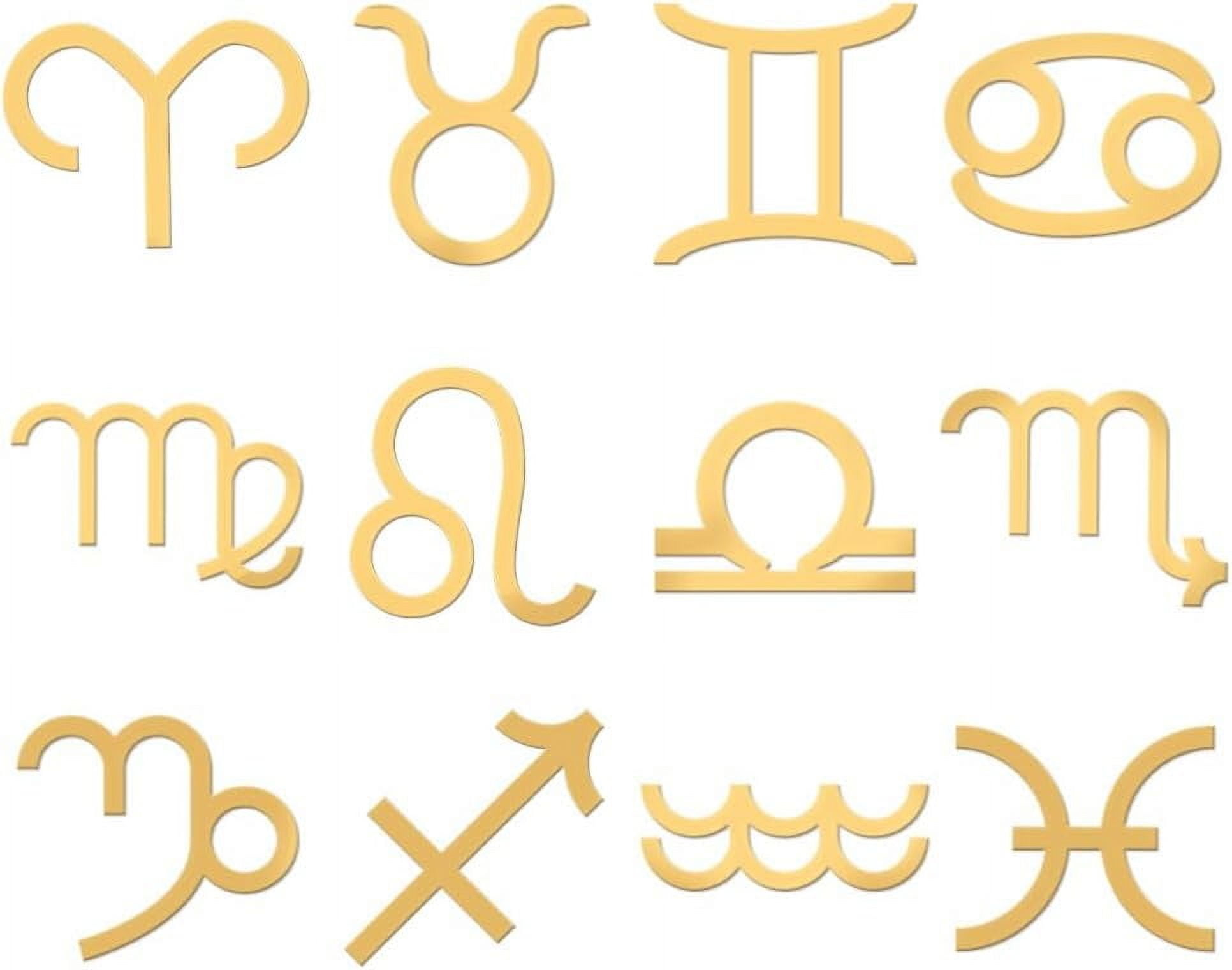 1 set 12pcs 1.6x1.6 Inch 12 Constellation Sticker Energy Tower Decorate ...