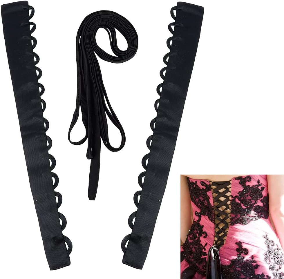 1 set 160 Inch Women's Tie Back for Wedding Bridal Gown 19 Inch Wedding Dress Loops Adjustable ...