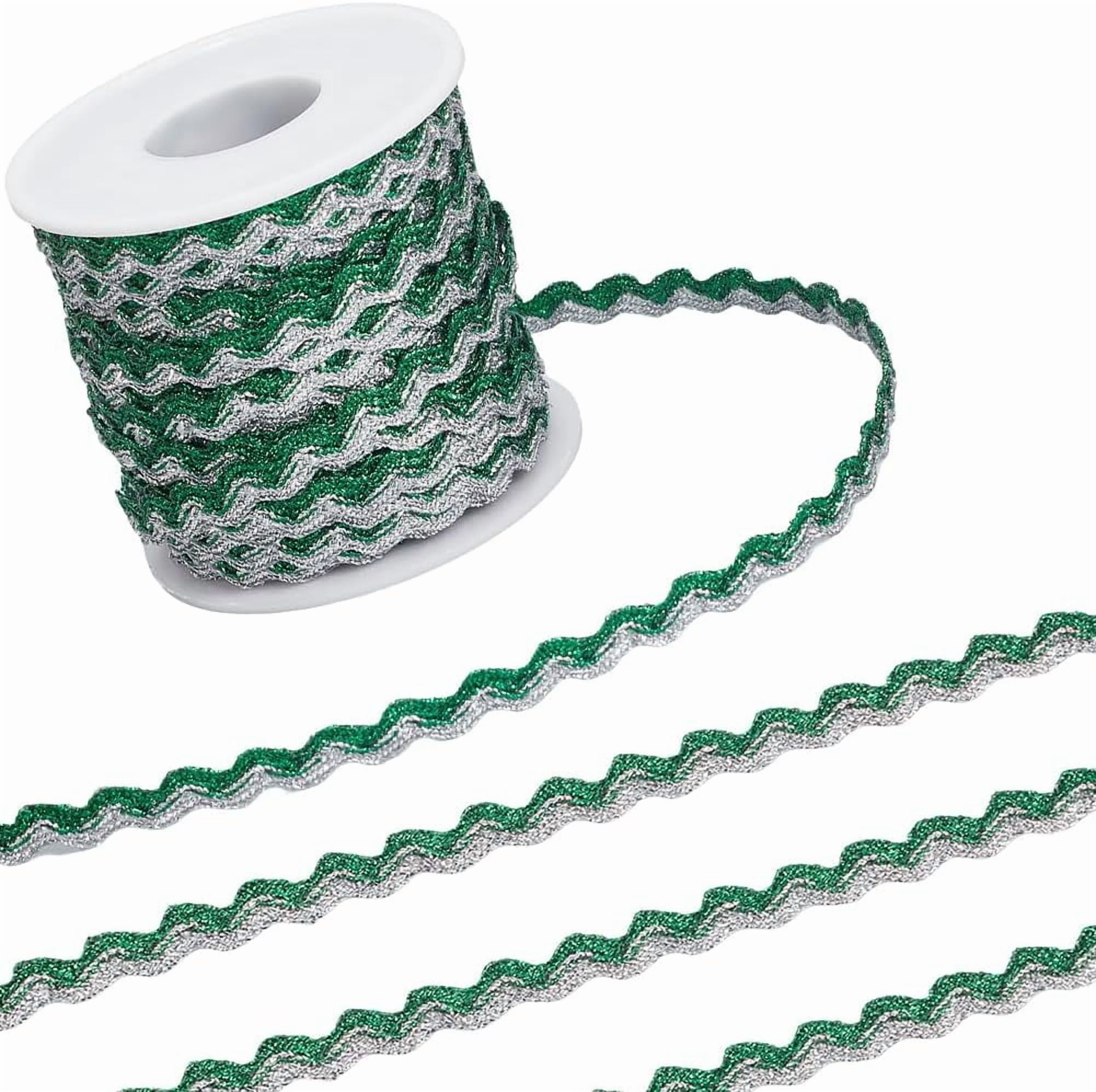 1 set 17m x 7mm Metallic Rick Rack Trim Two Tone Wavy Bending Ribbon ...