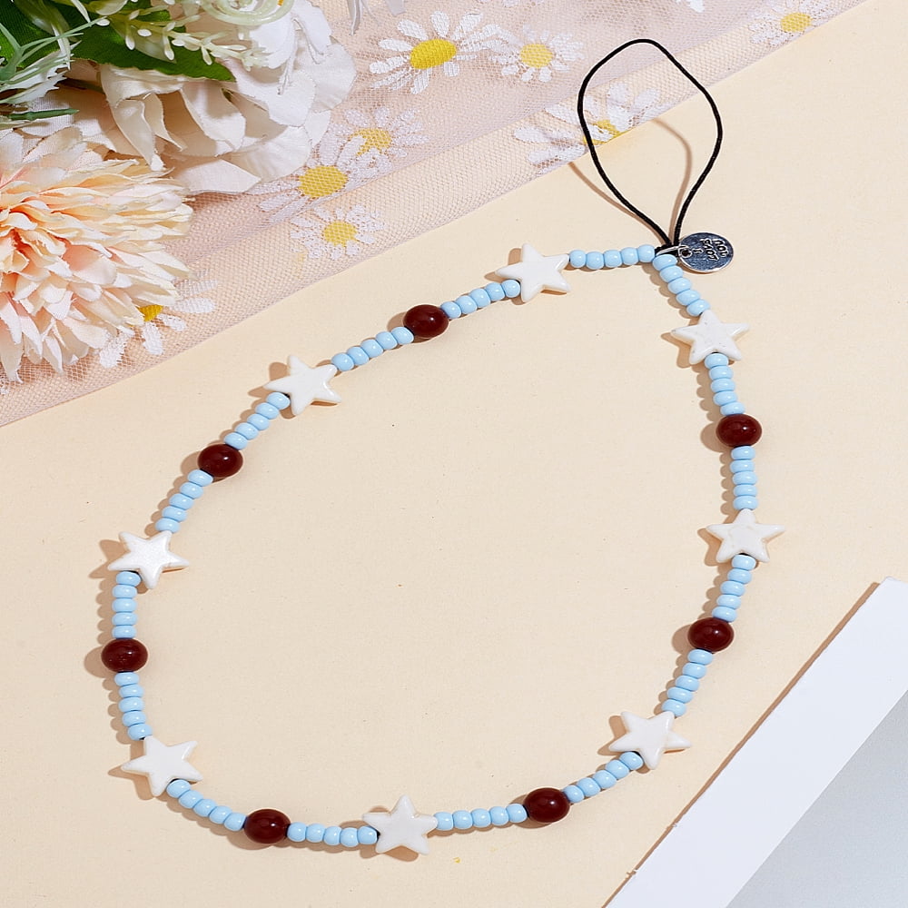 1 set 1pc Star PVC Bead Mobile Straps for Women Phone Decorations Charm ...