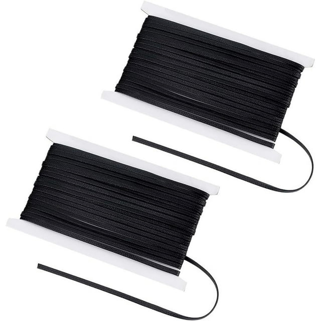 1 set 22 yard Soft PU Leather Cord 5mm Flat PU Leather Strap Textured ...