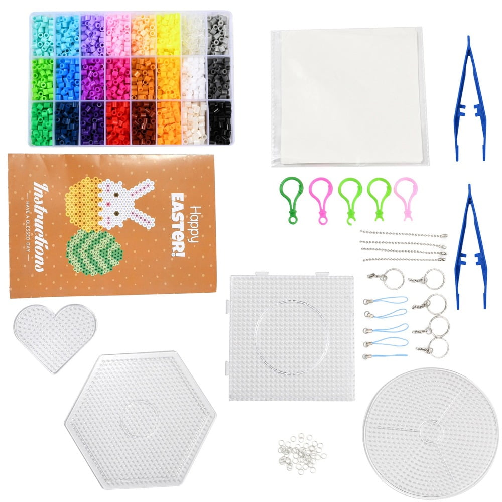 1 set 24 colors DIY Fuse Beads Kit with Mixed Shape ABC Plastic ...