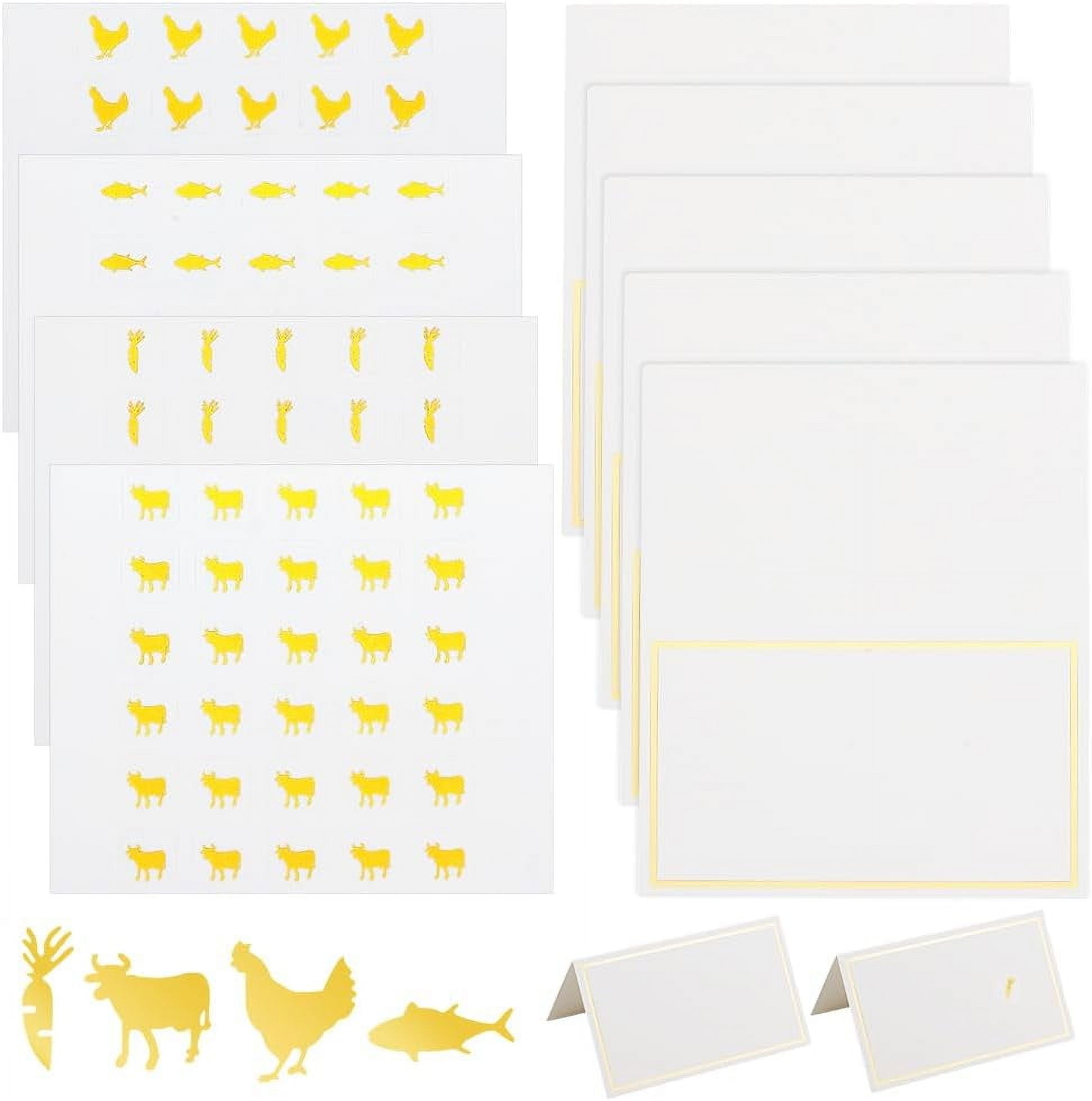 1 set 240pcs 4 style golden Meal Sticker 0.4 Inch with 60pcs Table ...
