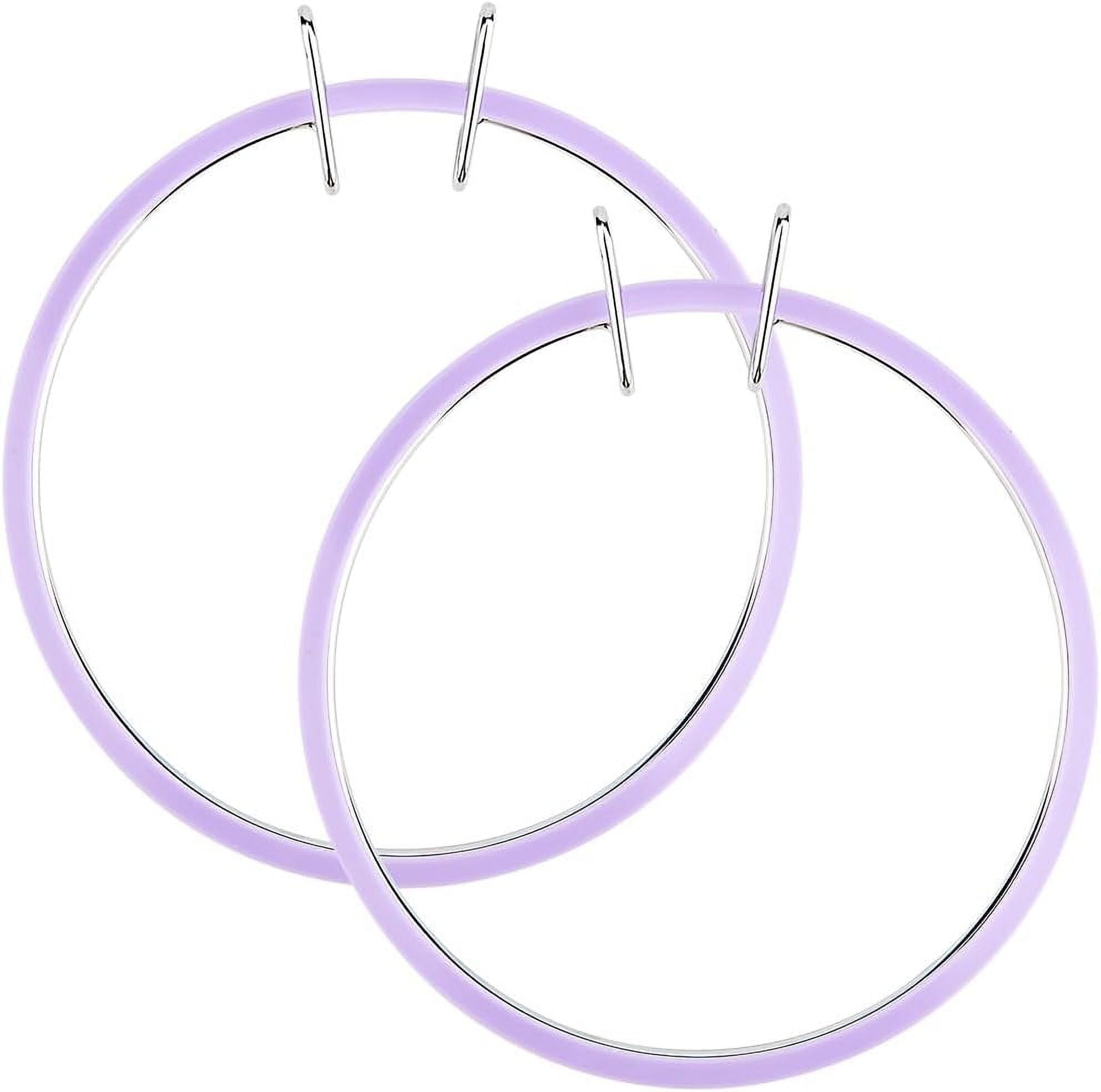1 set 2pcs Ring Embroidery Plastic Hoops with Iron Clasp Lilac ...