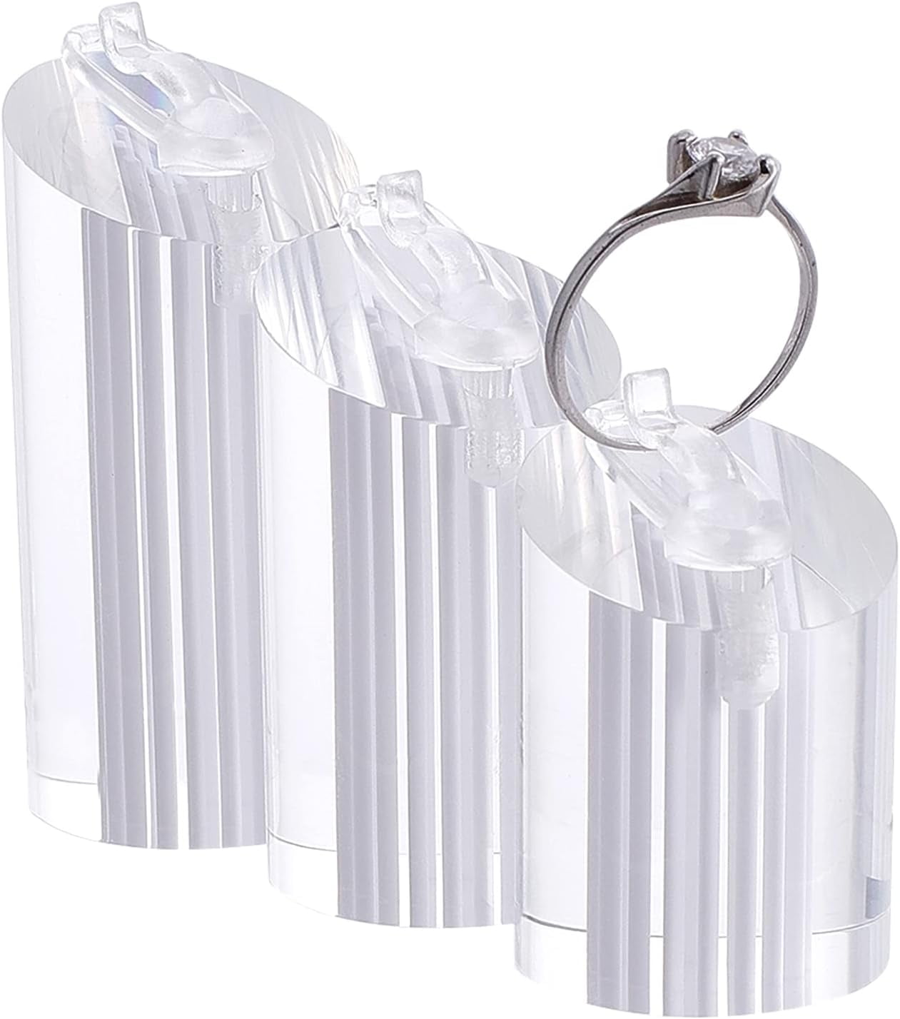 1 set 3 pcs Acrylic Jewelry Display Stand Ring Showcase Display Holder ...