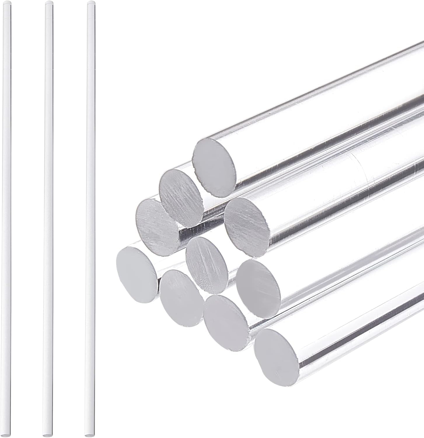 1 set 30 pack Acrylic Dowel Rods 30x0.6cm Acrylic Beaker Stirring ...