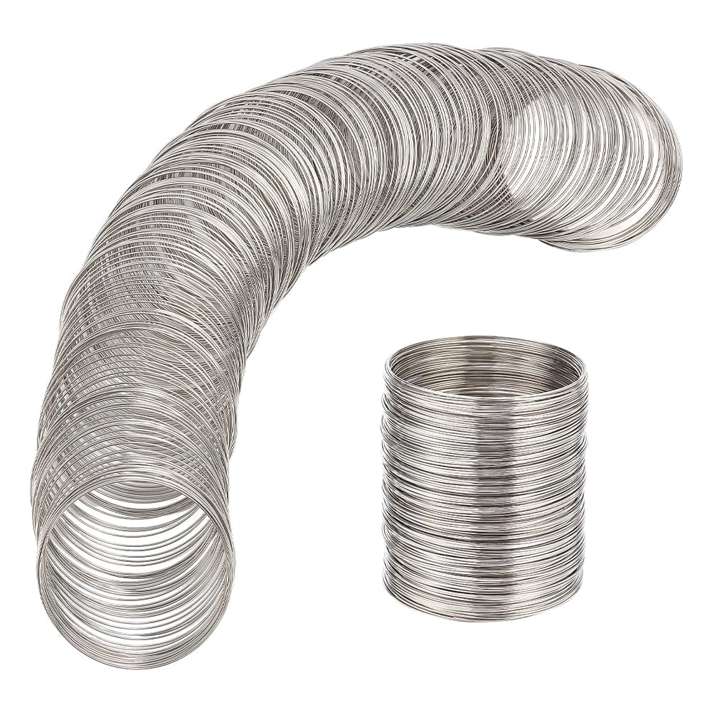 1 set 300 Loops 22 Gauge Steel Memory Wire 0.02 Inch (0.6mm) Thick 2 ...