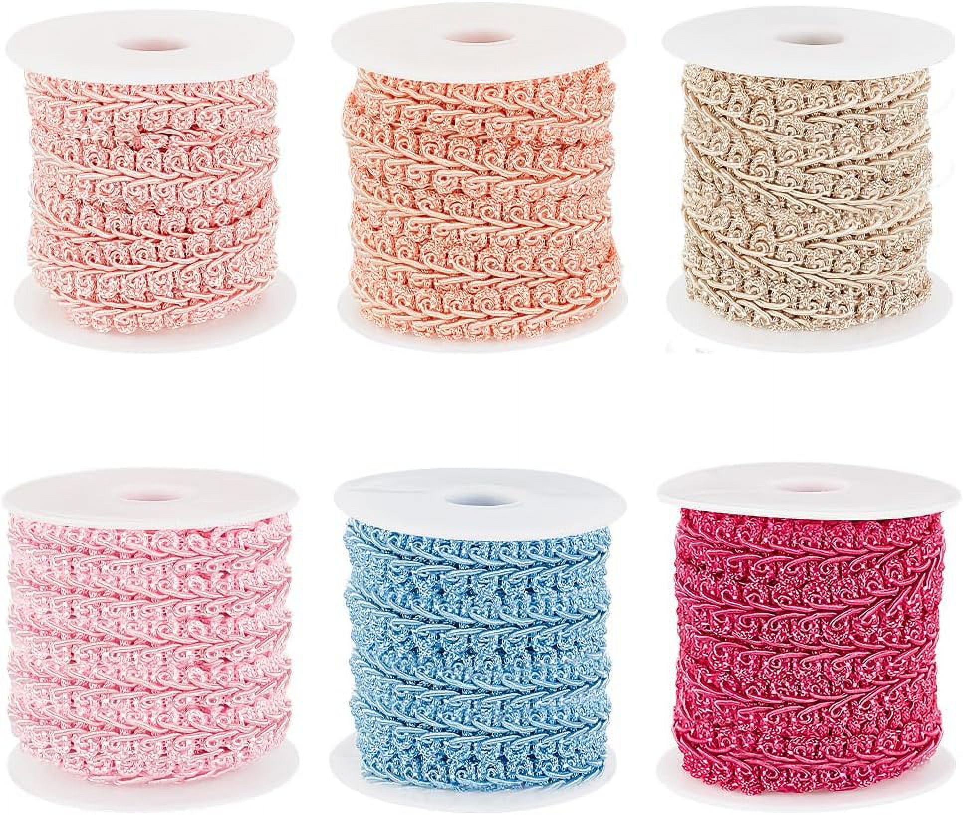 1 set 30M 6 colors Polyester Centipede Braid Lace Trim Craft Ribbon for ...