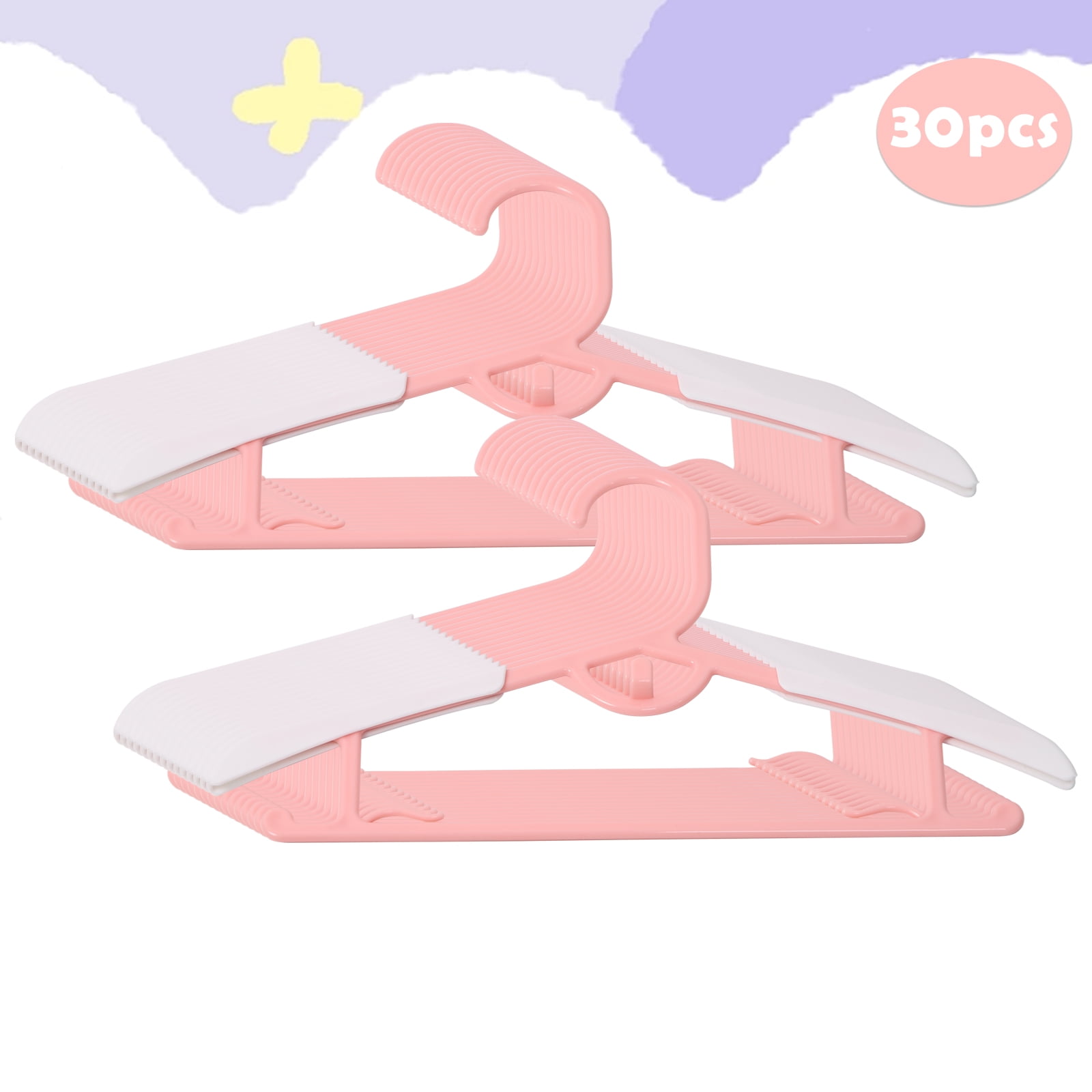 1 set of 30PCS(34cm-46cm)pink retractable New retractable hangers with ...