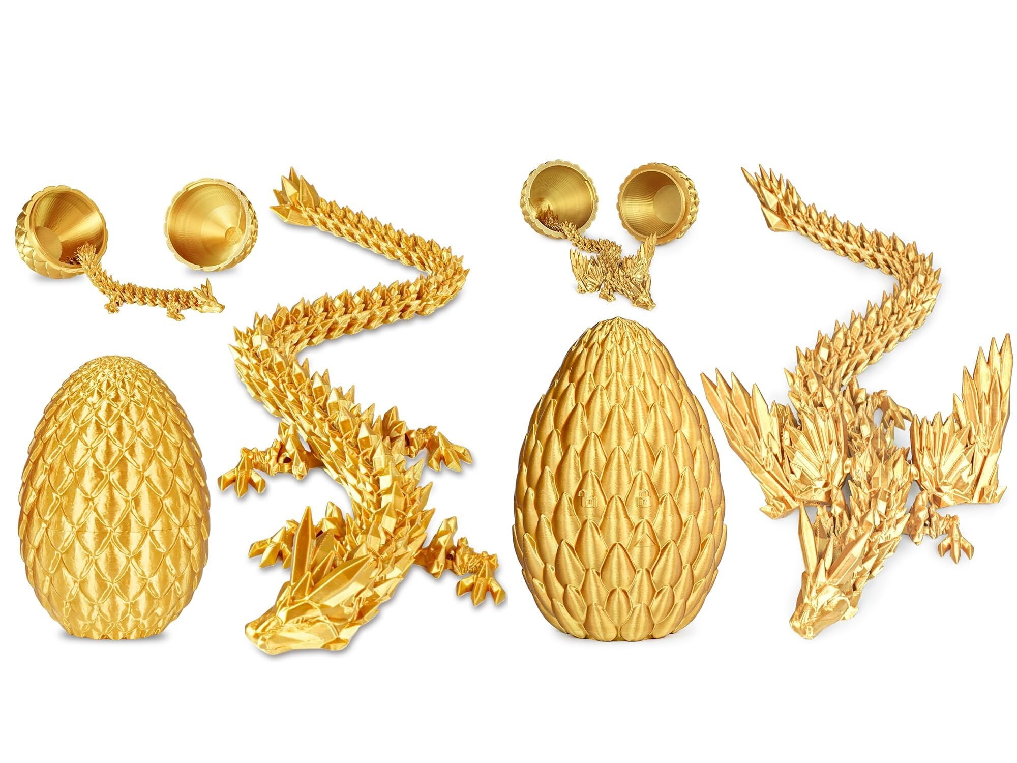 1 set 3D Printed Dragon Egg Gift Set (2 Pack, M Size) Articulated ...
