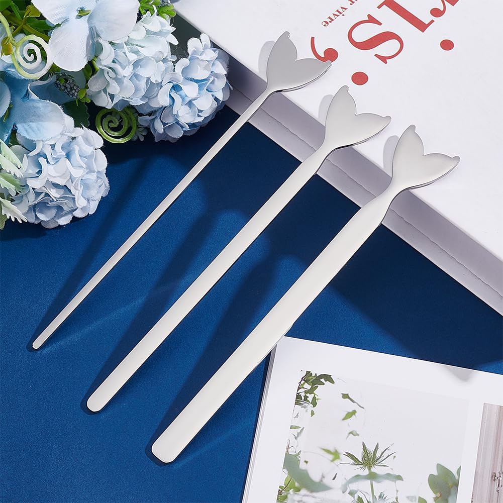 1 set 3pcs 3 style Stainless Steel Fishtail Bangle Blank Strips for DIY ...