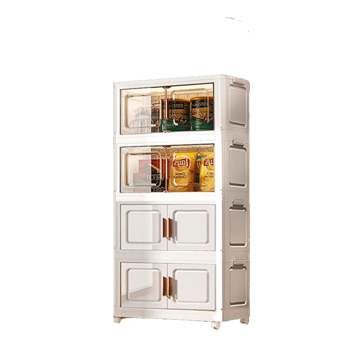1 set of 4 layers large-capacity foldable storage box cabinet-with ...