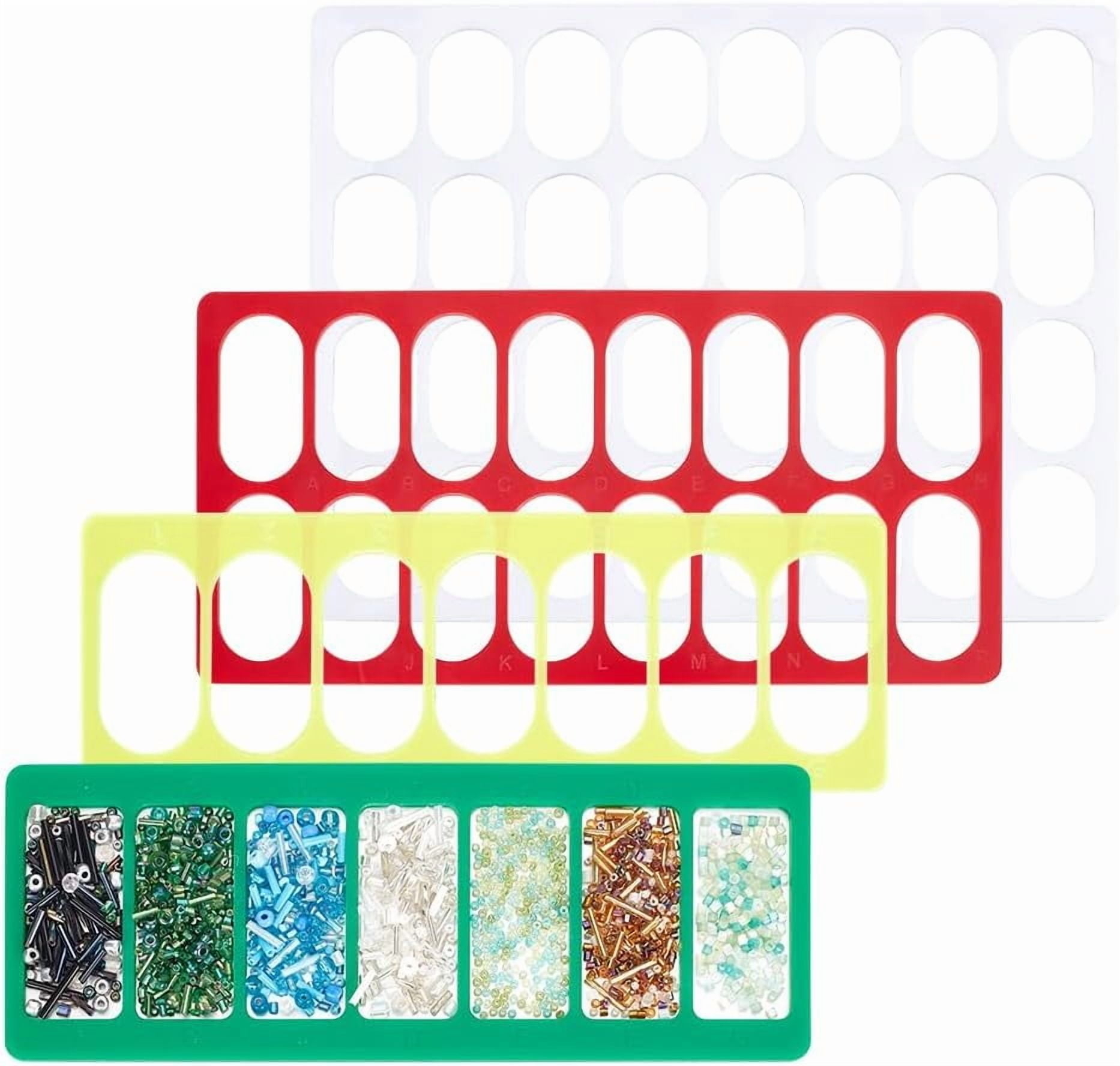 1 set 4 pcs Seed Bead Project Sorter Acrylic Beading Boards with ...