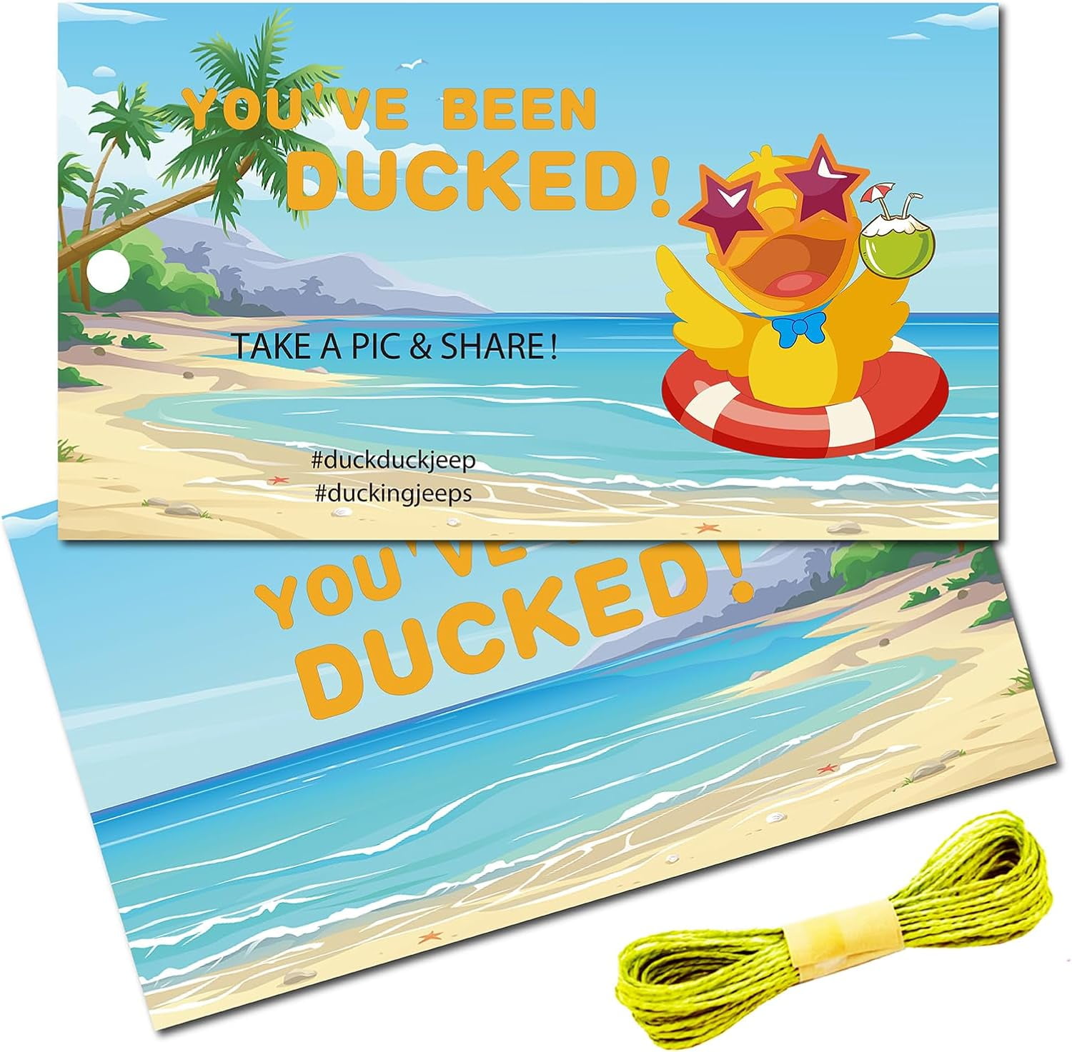 1 set 50pcs You've Been Ducked Cards Duck Tags Card Duck Duck Jeep Tags ...