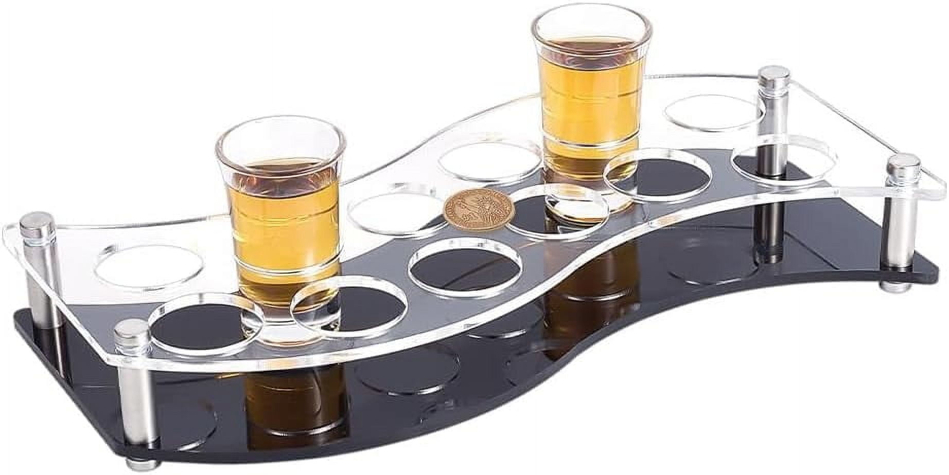 1 set 6-Hole Acrylic Shot Glasses Holders with 304 Stainless Steel ...
