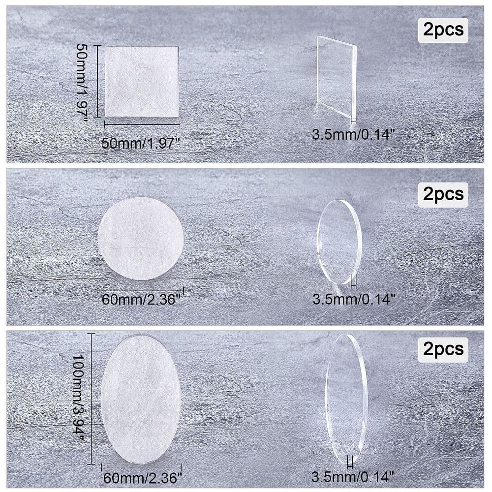 1 set 6pcs 3 style Acrylic Display Base for Miniatures Models and ...