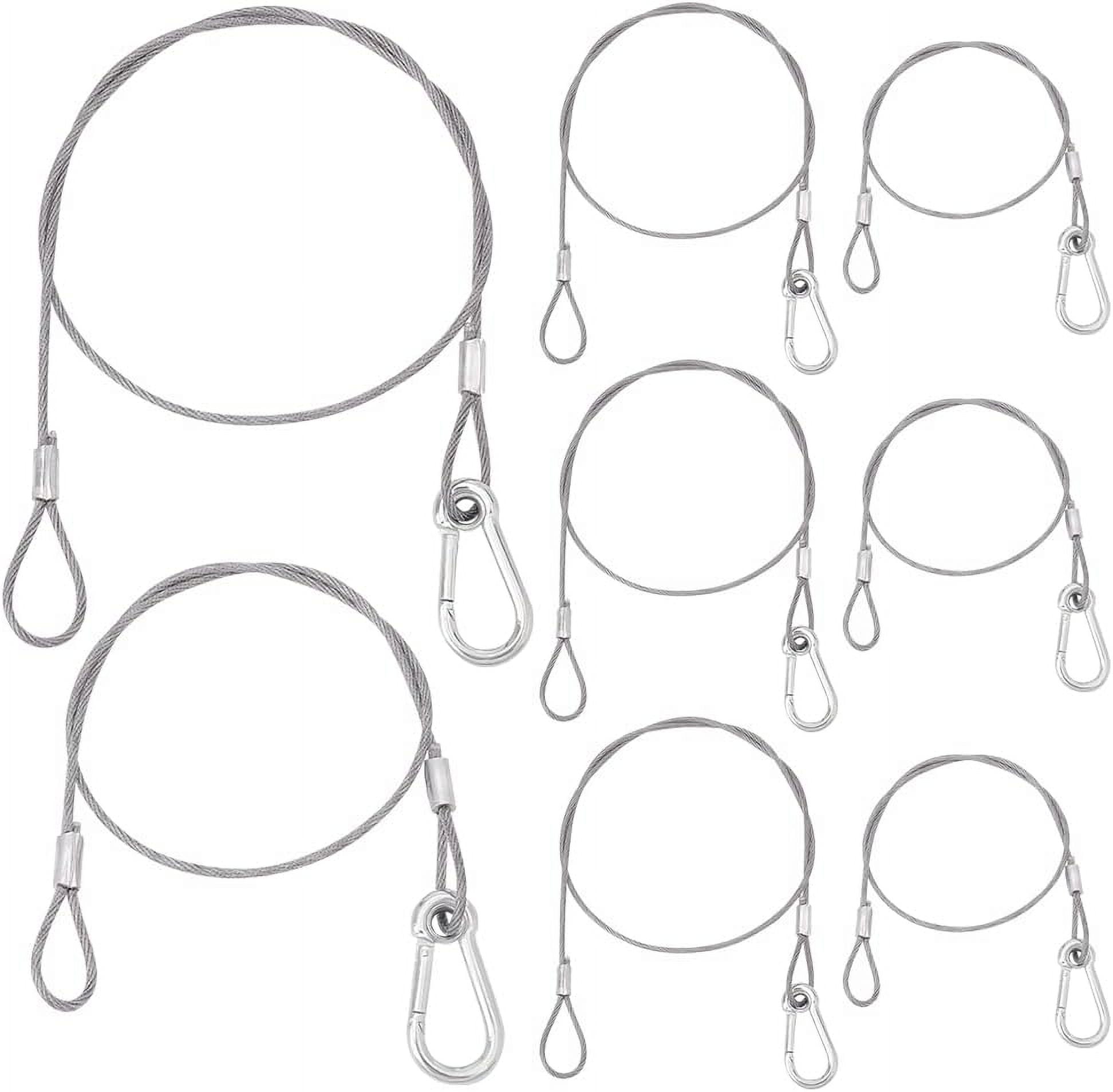 1 set 8pcs 2 Sizes Safety Cables For Stage Lights 600~780mm 304 ...