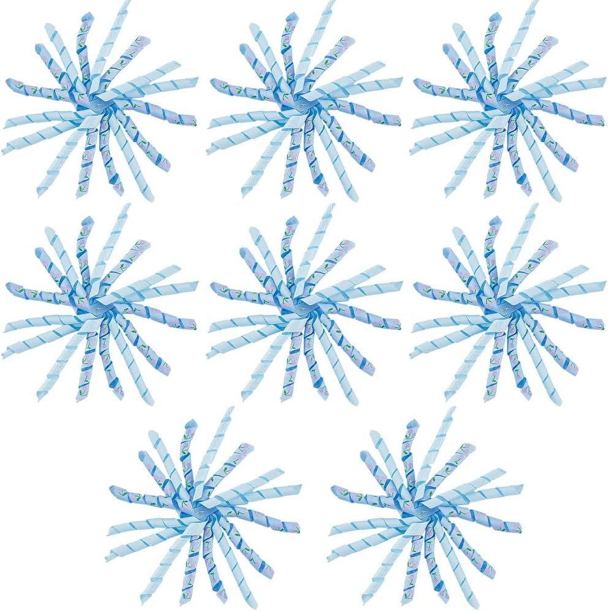 1 set 8pcs Cloth Curly Ribbon Bows Gift Wrap Bows with Adhesive Back ...