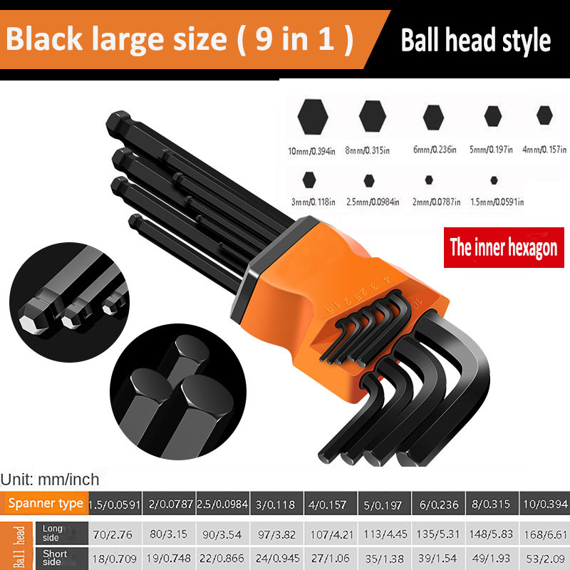 1 set of 9 in 1 Multifunction screwdriver sets, S2 alloy tool steel ...