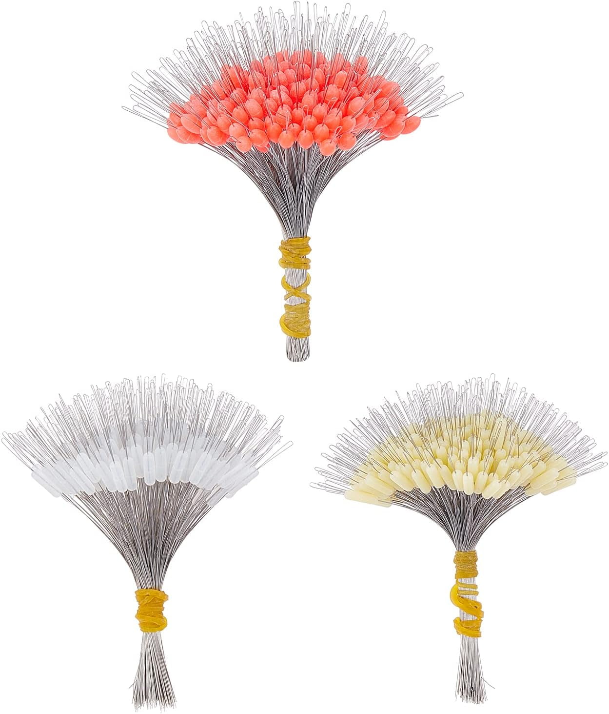 1 set 900pcs Rubber Fishing Bobber Stopper 2 Size Float Sinker Stopper ...