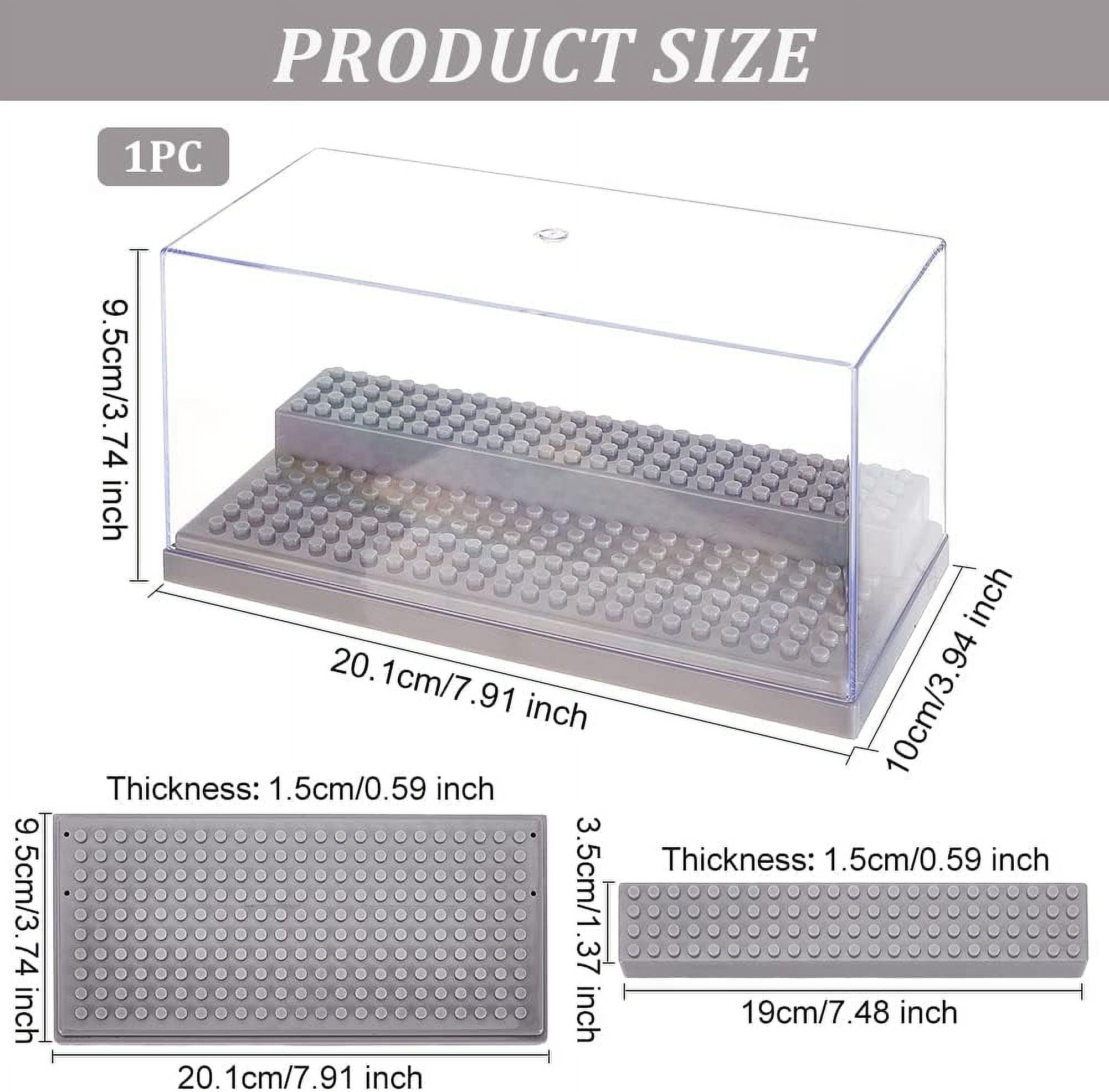 1 set Acrylic Display Case Clear Display box 2-Tier Minifigure Display ...