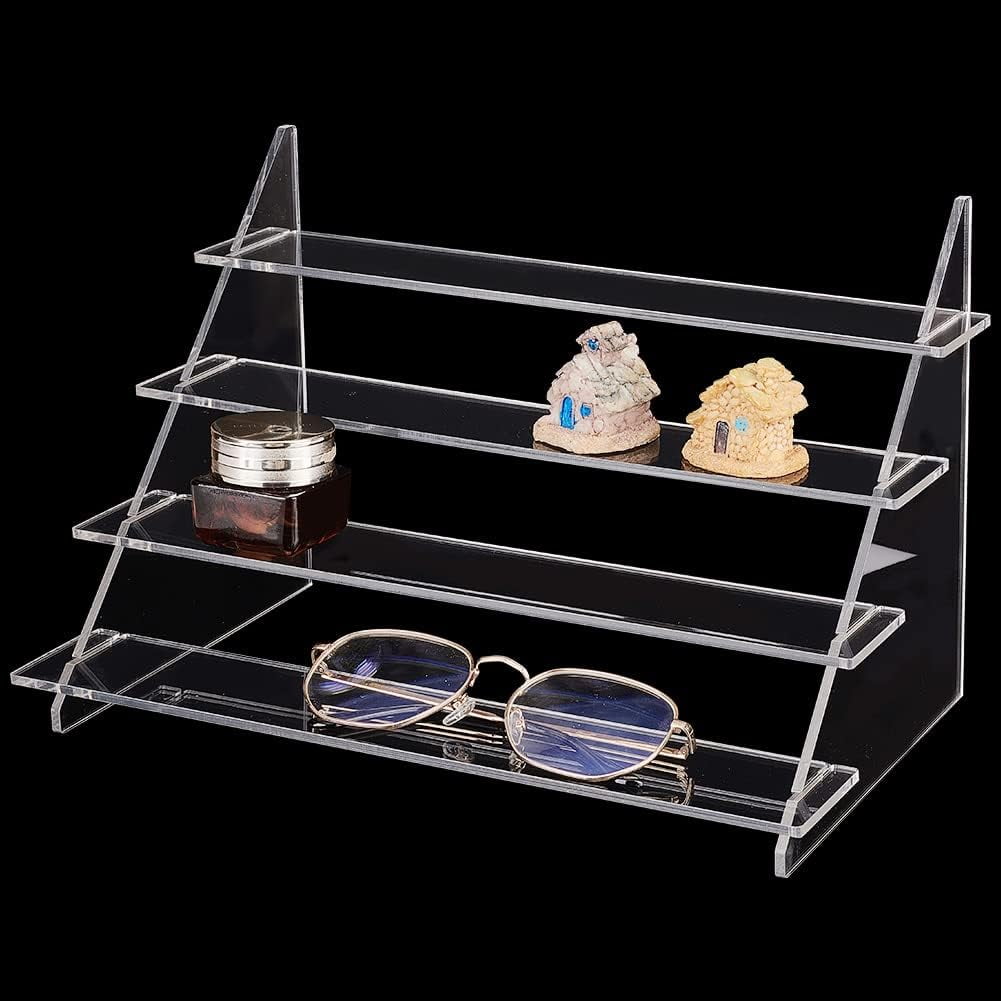 1 set Acrylic Risers for Display 4-Tier Retail Display Shelves Table ...