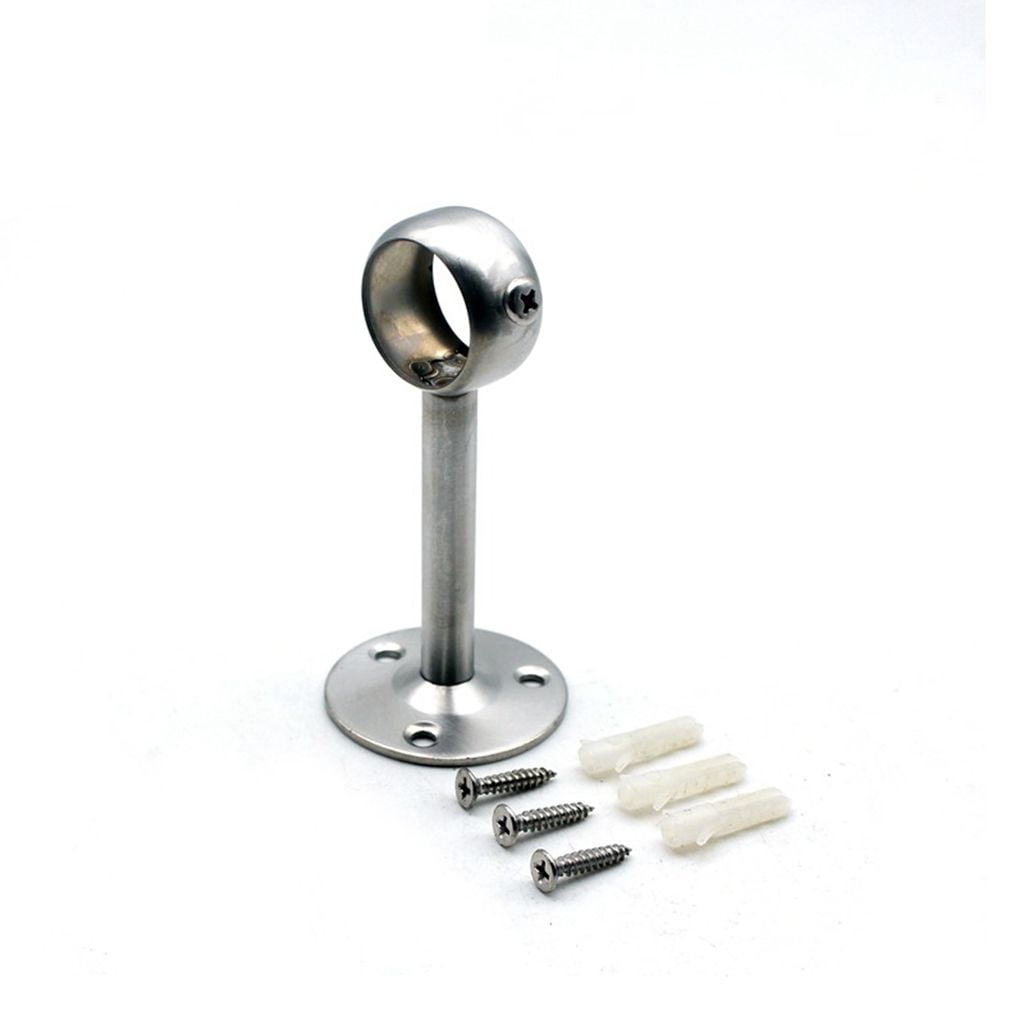1 set Ceiling Mount Stainless Steel With Nails Curtain Rod Bracket ...