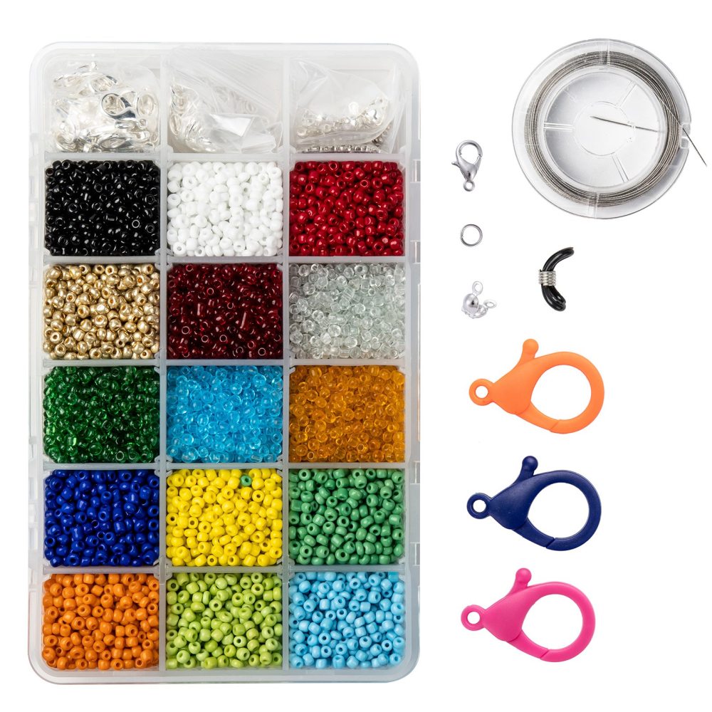 1 set DIY Neck Strap Lanyard Making Kits Including Glass Seed Beads ...
