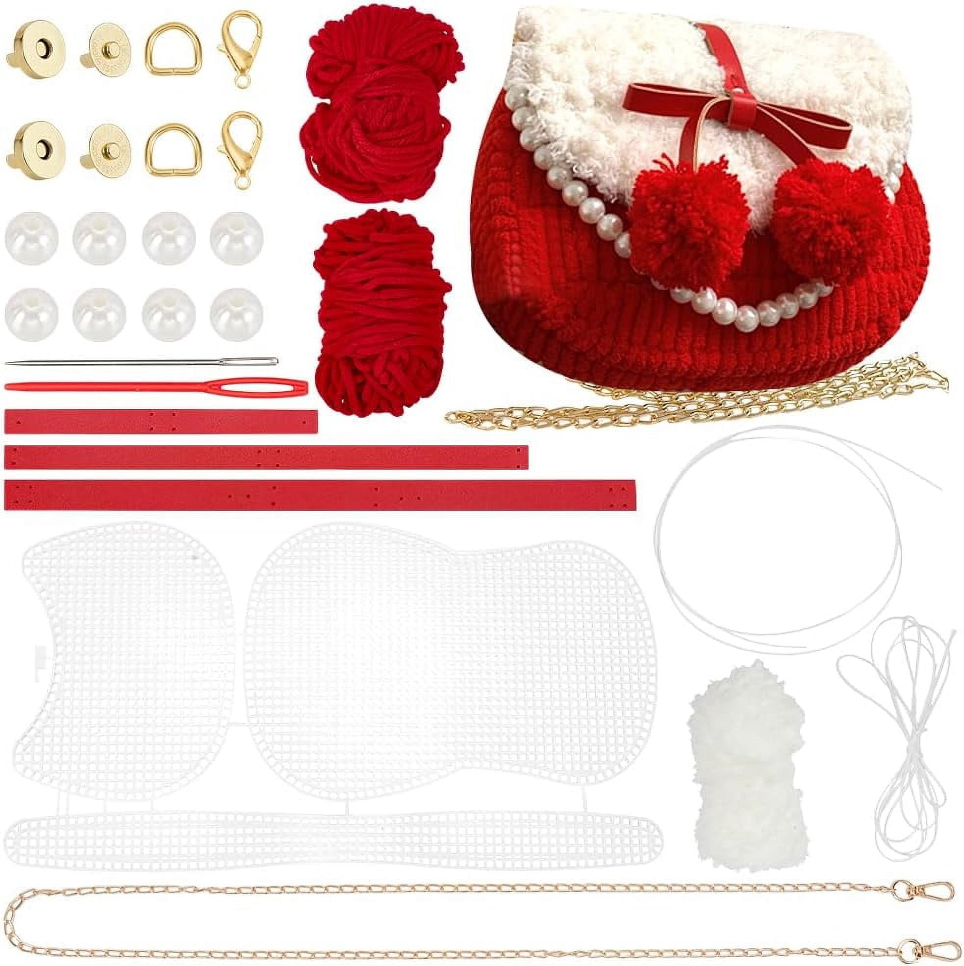 1 set DIY Shoulder bag Making Kits including Thick Wool Yarns Imitation ...