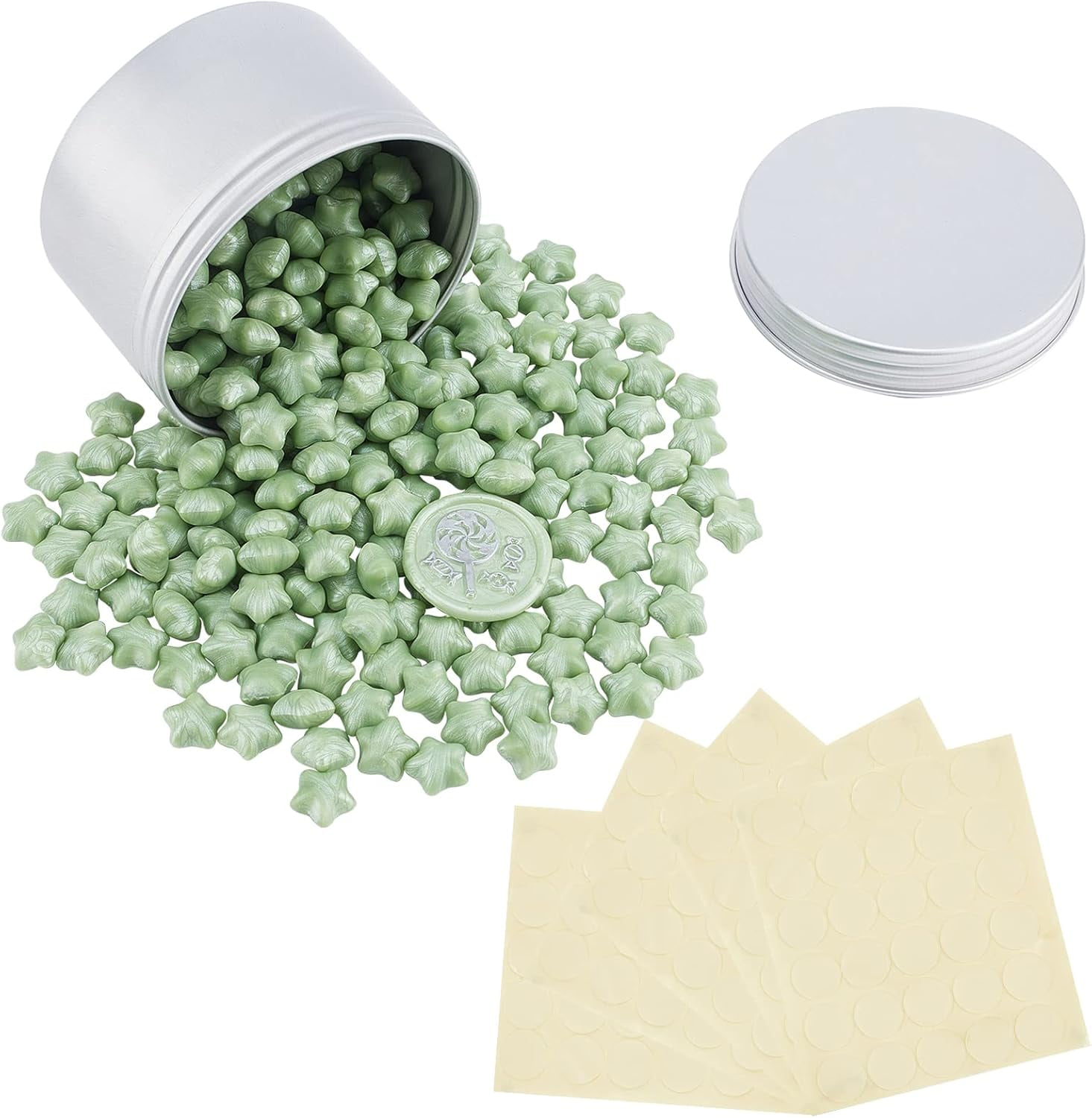 1 set DIY Stamp Making Kits Including Aluminium Tin Cans Sealing Wax ...