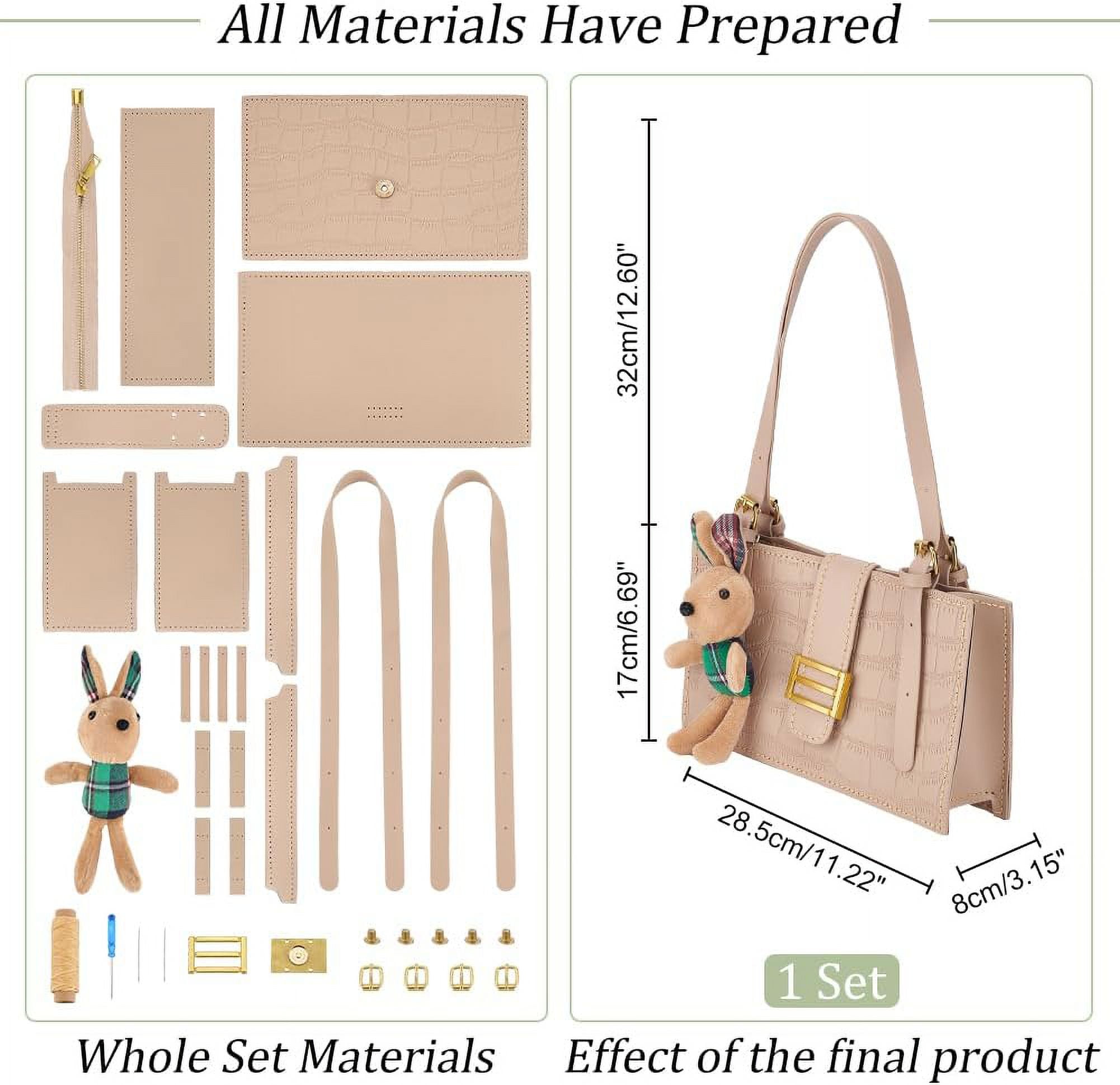 1 set DIY Tote Bag Making Kits Handmade Sewing Handbag Making Kit with ...