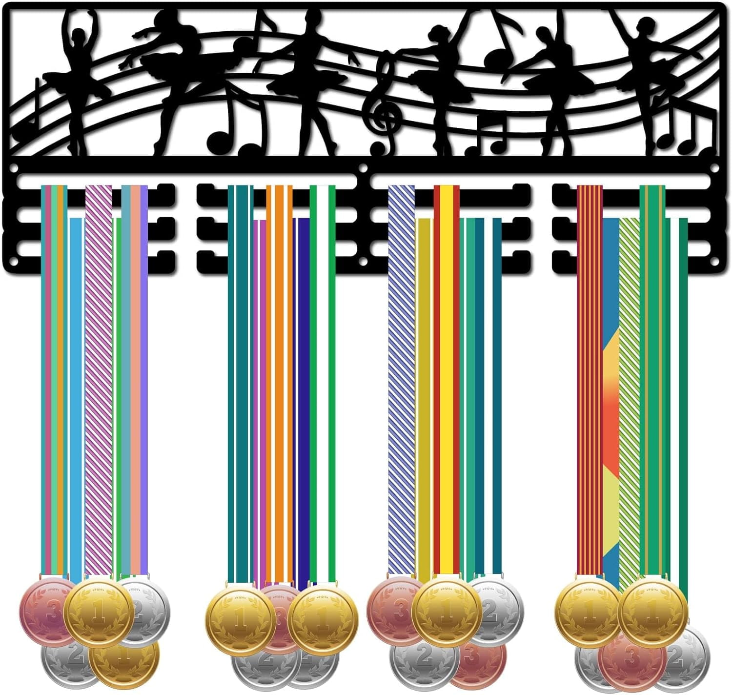 1 set Dance Medal Holder Dancer Medal Hangers Wall Mounted Hooks Medal ...