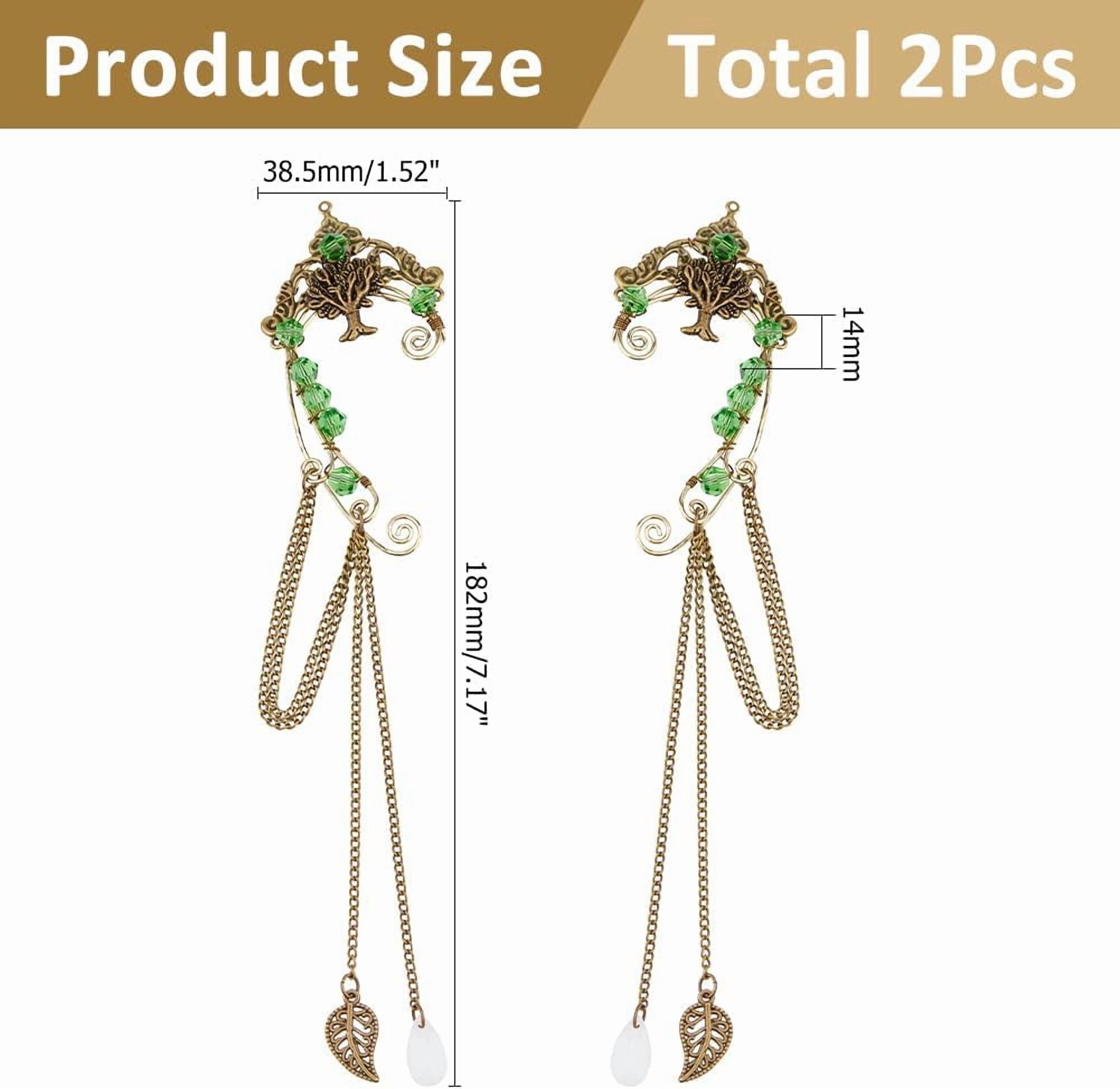 1 set Fairy Elf Ear Cuffs Drop for Women Fantasy Cosplay Wedding ...