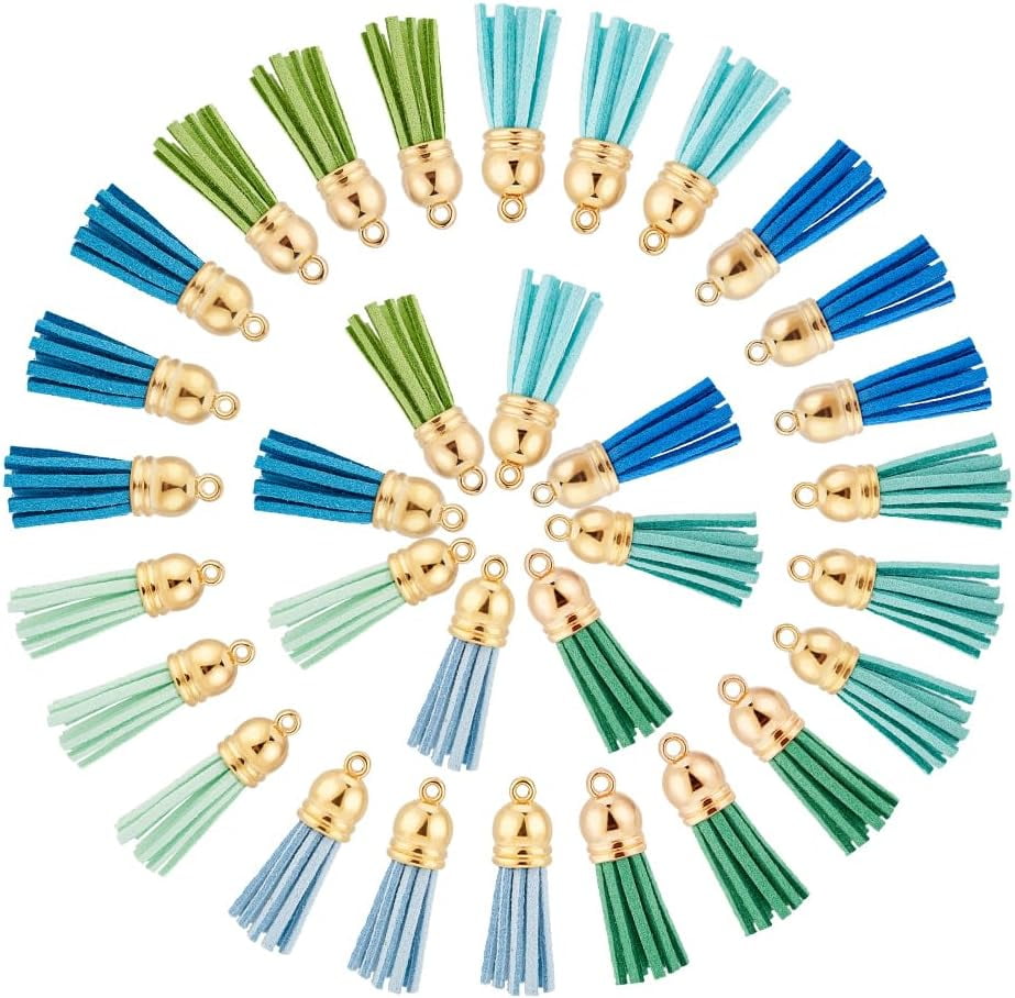 1 set Faux Suede Tassel Pendant Decorations with CCB Plastic Cord Ends ...