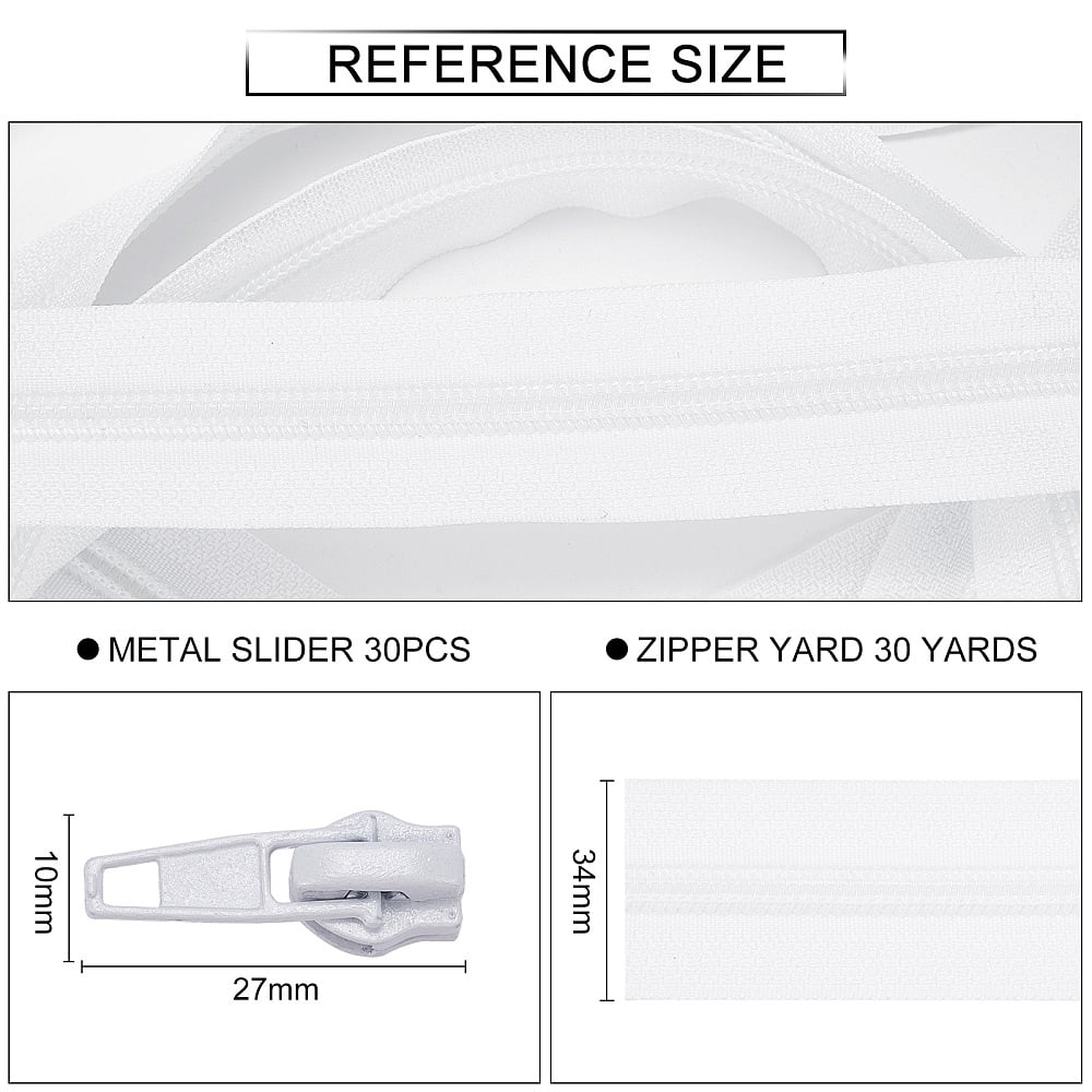 1 set Garment Accessories Nylon Closed-end Zipper Zip-fastener ...
