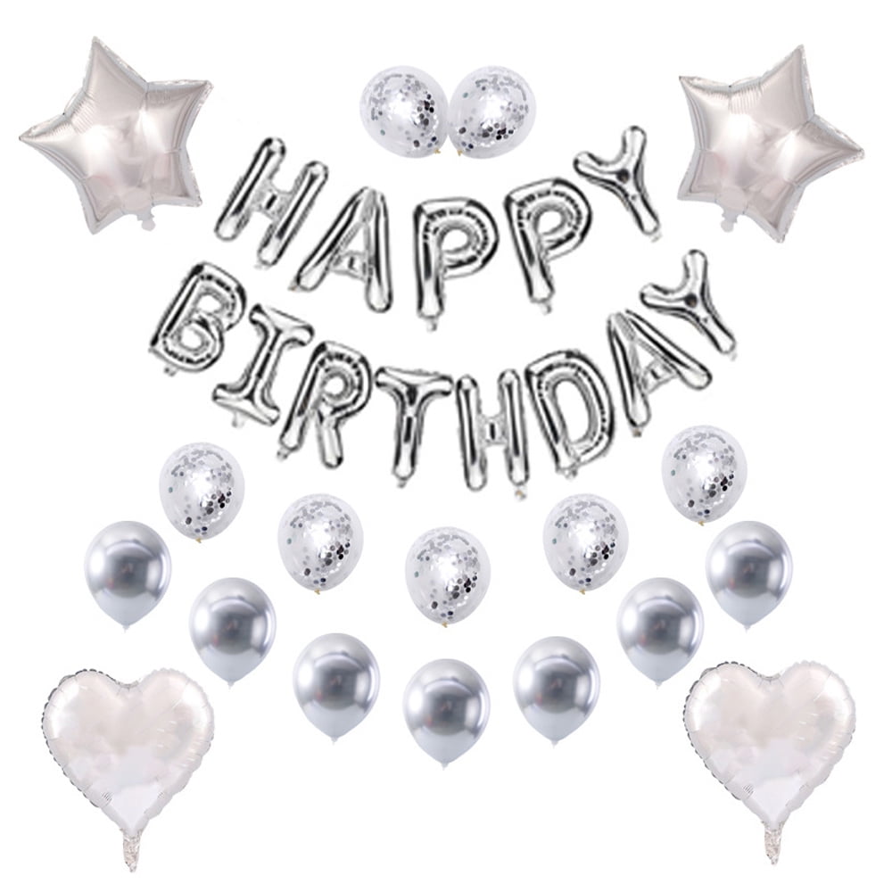 1 set Happy Birthday Balloons Banner Confetti Balloons for Birthday ...