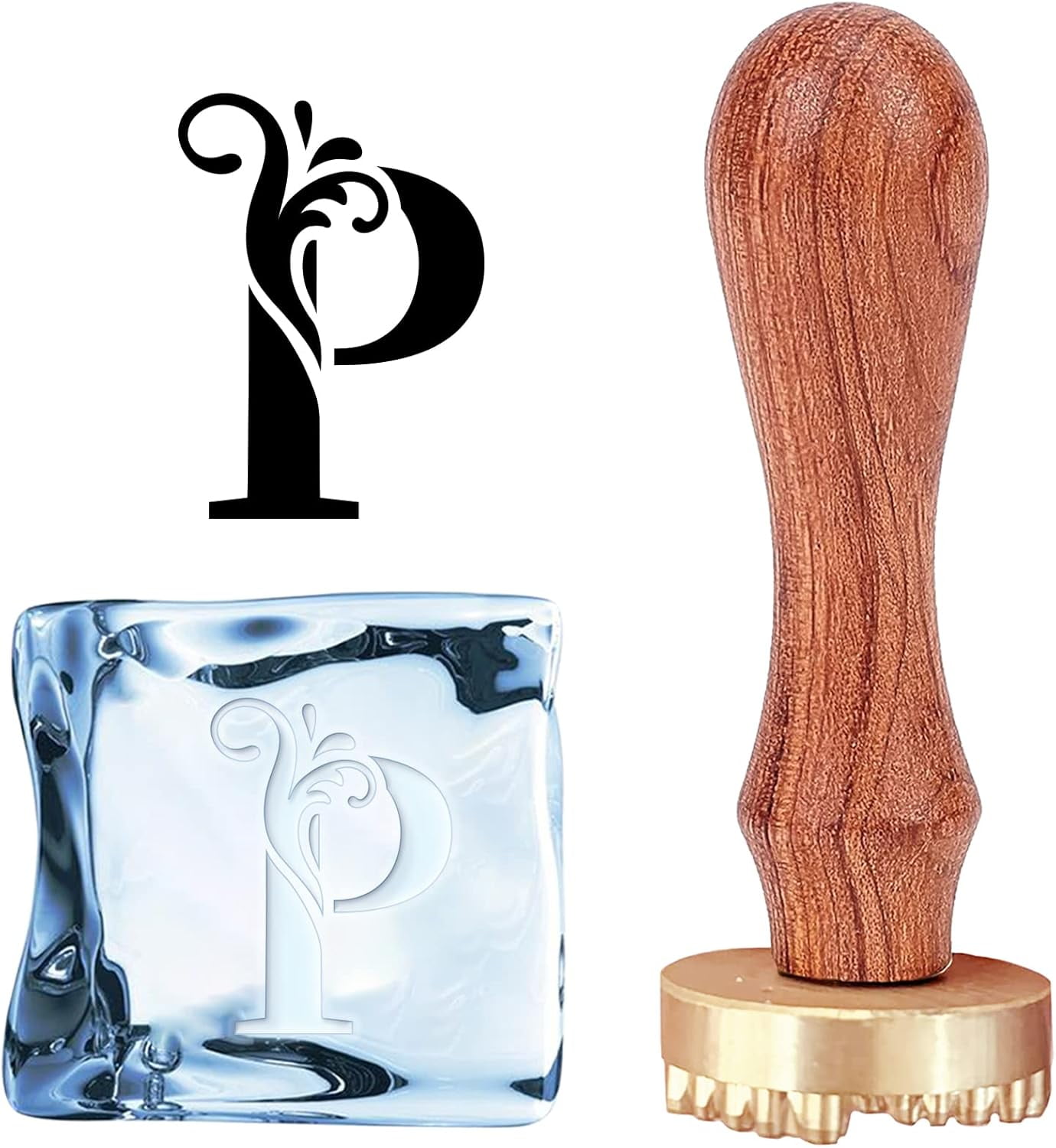 1 set Letter Ice Stamp P Ice Cube Stamp Ice Branding Stamp with ...