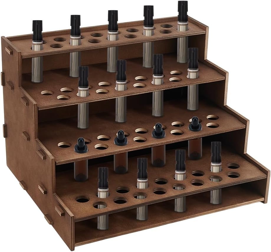 1 set MDF Displays Stands Essential Oil Bottle Displays Rack Rectangle ...