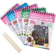 1 set Magic Drawing Book DIY Scratchbook Scratch Stickers Notebook ...