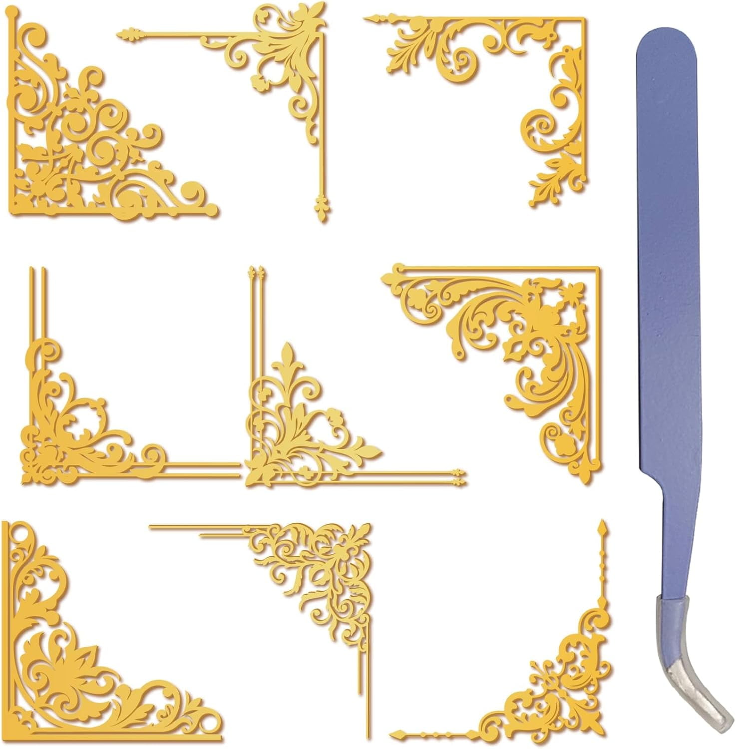 1 set Nickel Metal Waterproof Self-Adhesive Picture Stickers Round Dot ...