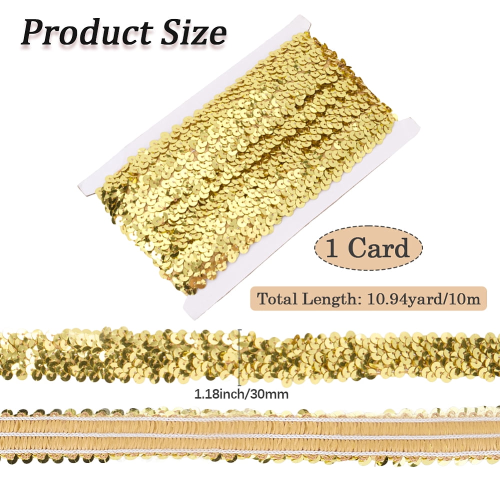 1 set PET Paillette Polyester Ribbon Clothing Accessories Champagne ...